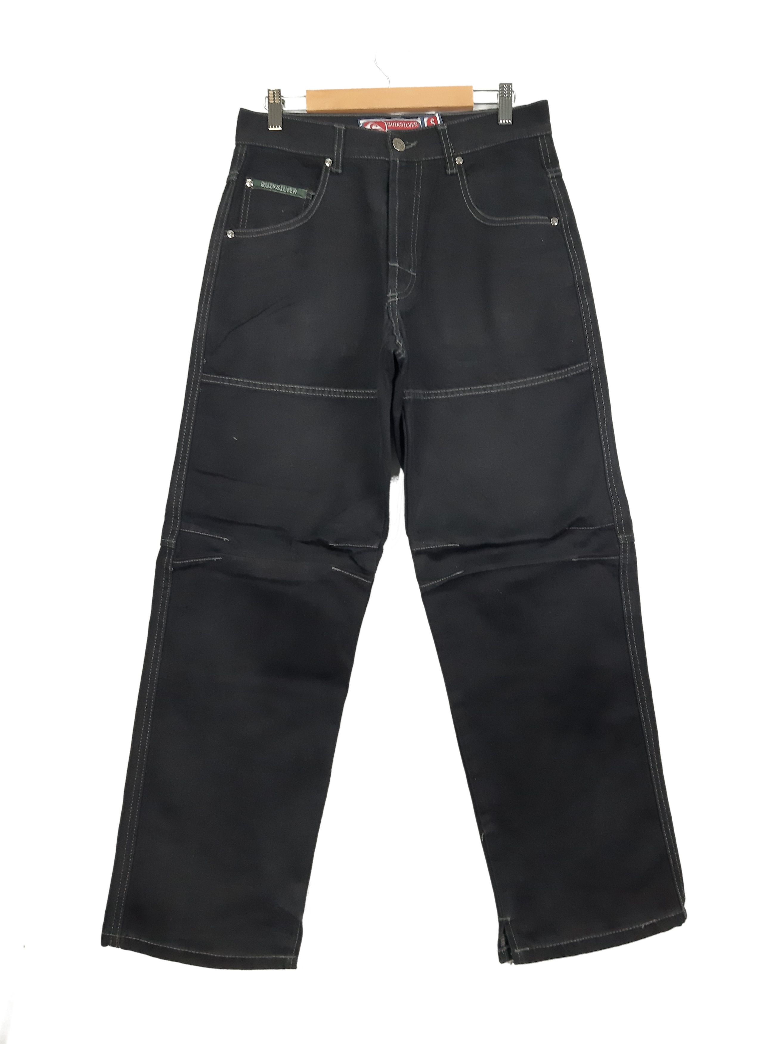 JNCO × Quicksilver Quicksilver Tapped Knee Surf Style Black Denim | Grailed