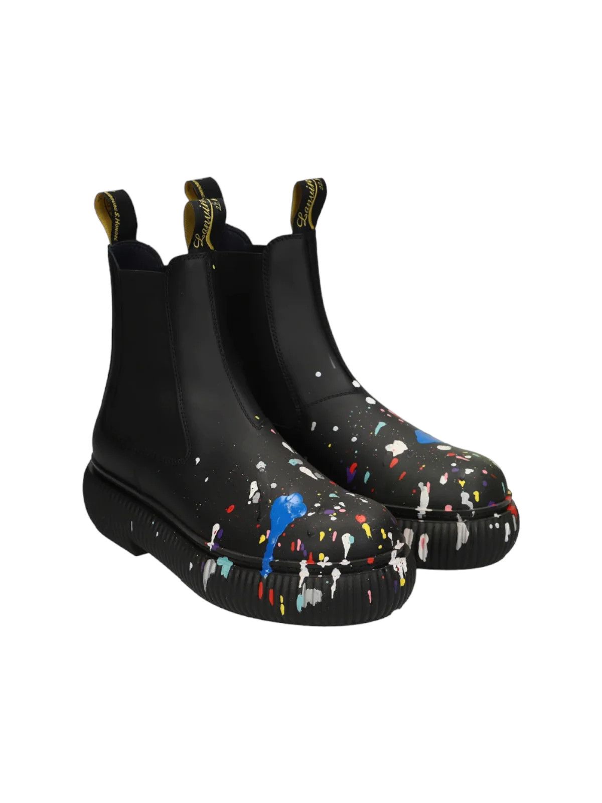 Lanvin Lanvin x Gallery Dept. Paint Splatter Leather Chelsea Boots ...