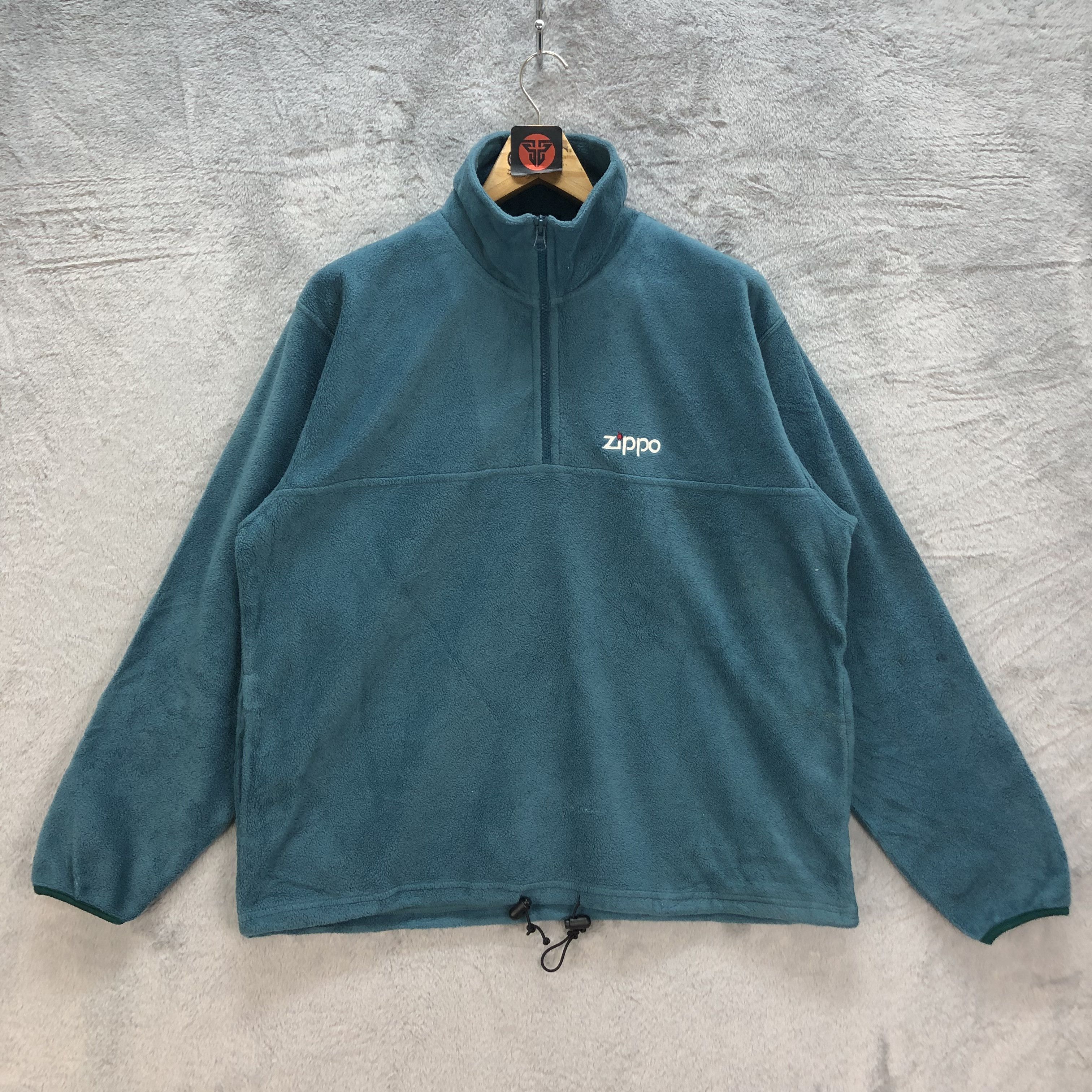 Streetwear × Vintage × Zippo ZIPPO HALF ZIP TURTLE NECK FLEECE # | Grailed