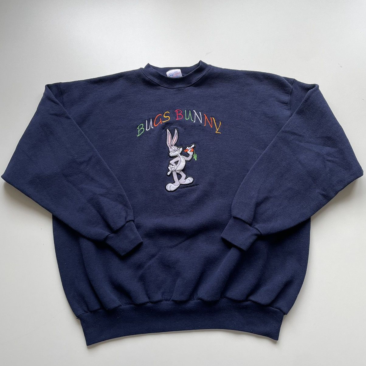 Vintage Vintage 90s Bugs Bunny Embroidered cartoon graphic crewneck ...