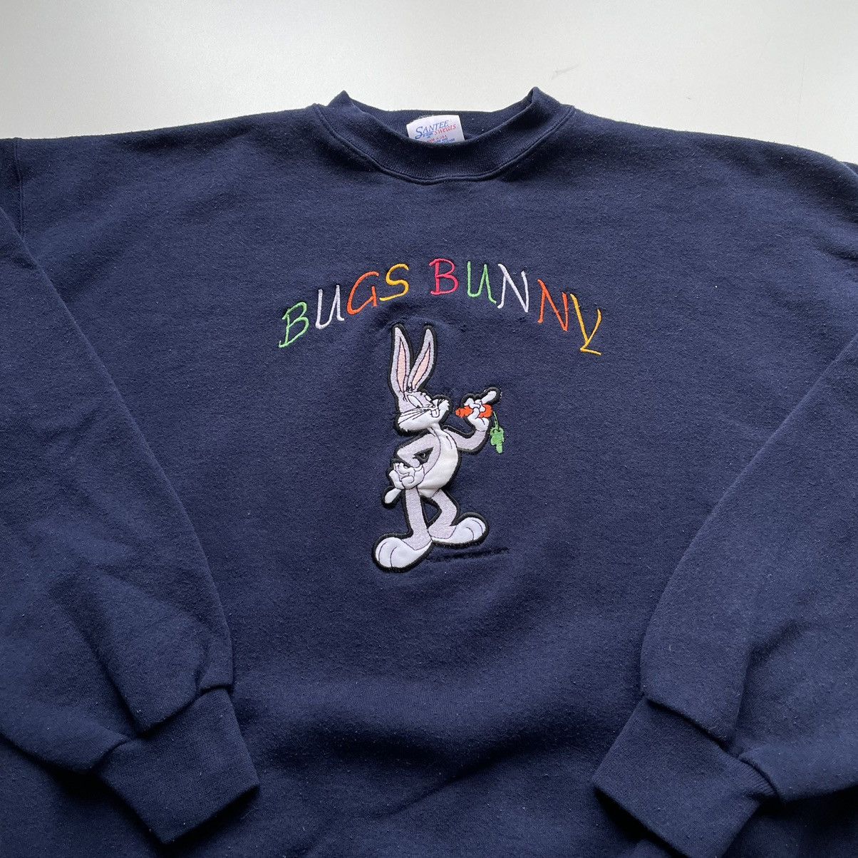 Vintage Vintage 90s Bugs Bunny Embroidered cartoon graphic crewneck ...