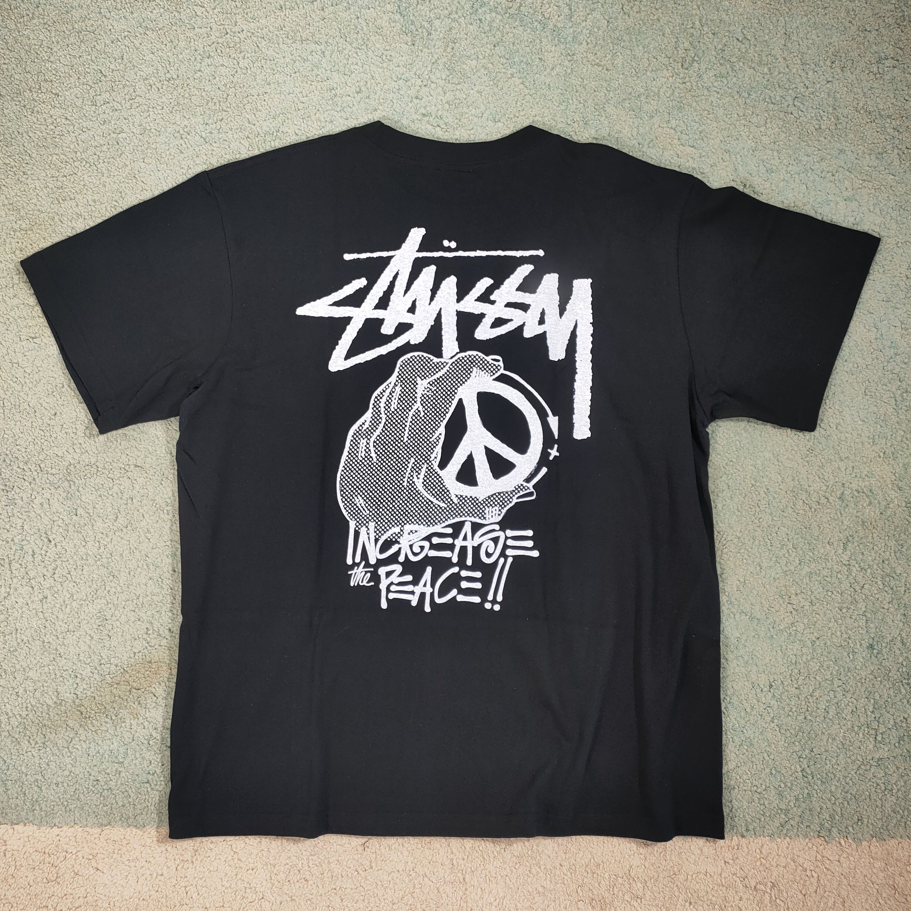 Streetwear × Stussy Stussy ️ peace hands ️ DYED TEE | Grailed