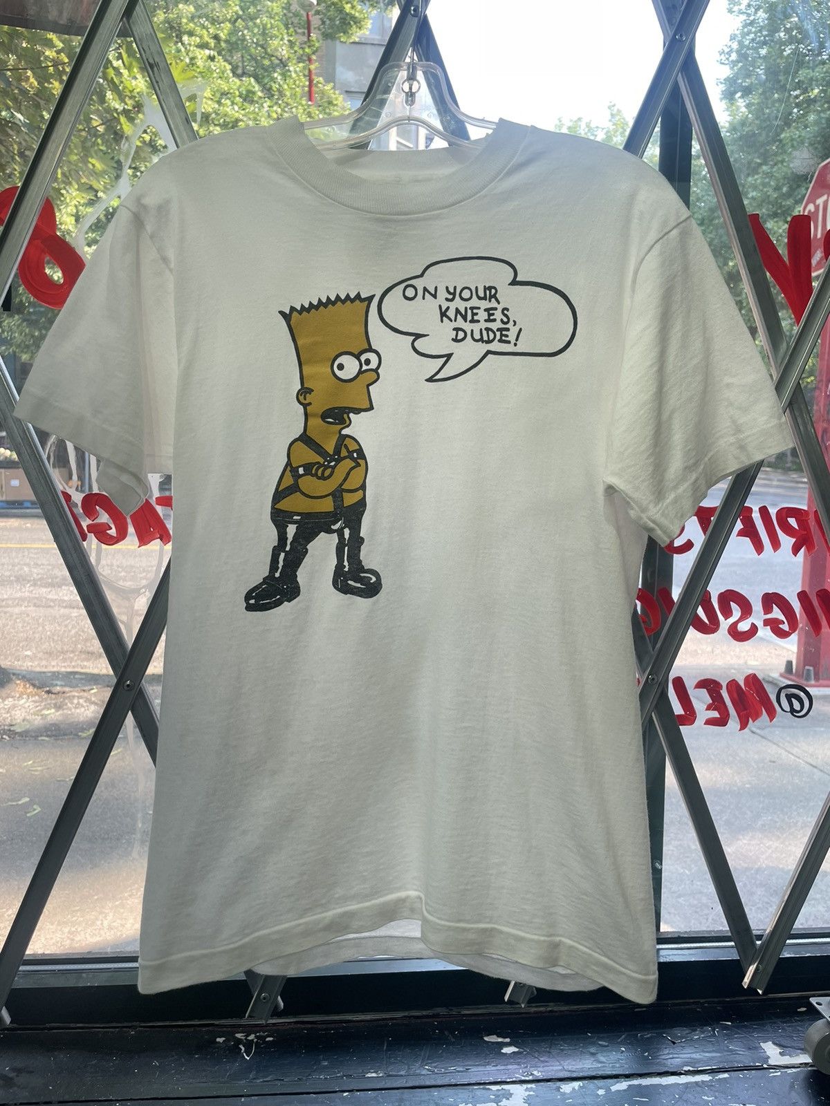 Vintage 90s boot Bart Simpson On Your Knees Dude vintage | Grailed