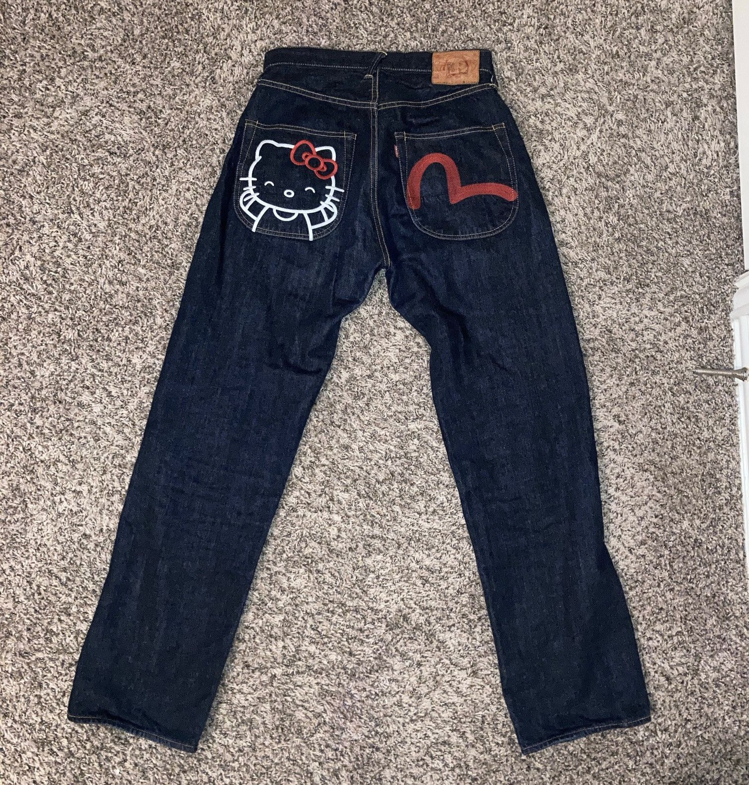 Evisu Vintage "Evisu x Hello Kitty No.2" 2001 Denim Jeans | Grailed