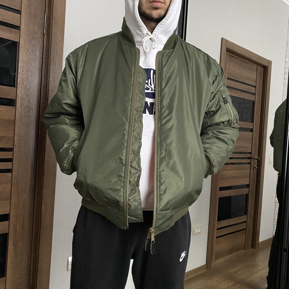 Bomber Jacket × Military × Vintage MA-1 Flying Nylon Bomber Jacket ...