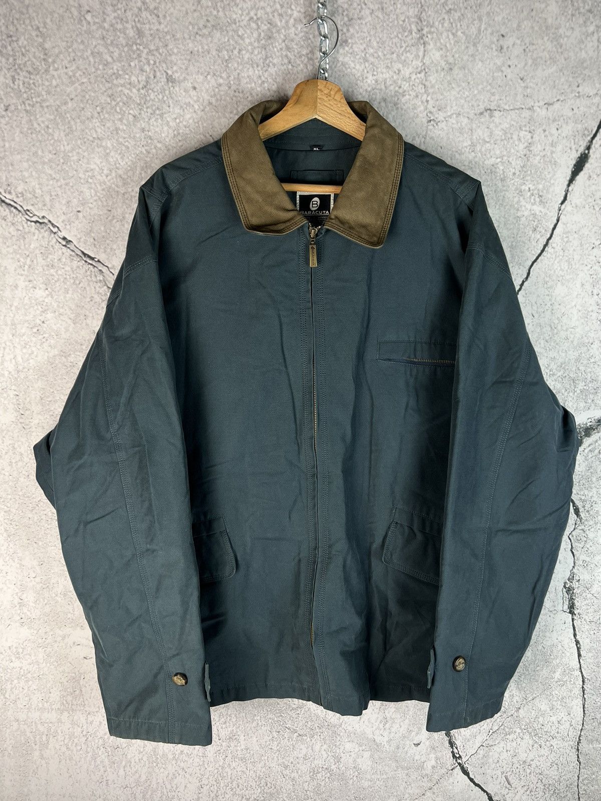 Baracuta Vintage Baracuta english jacket with leather accent | Grailed