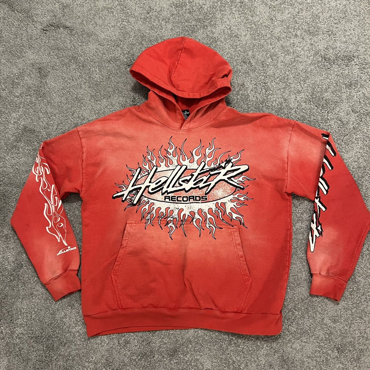 HELLSTAR Hellstar Records Red Hoodie | Grailed