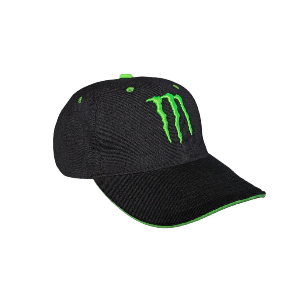 Monster Headphones Monster Energy Baseball Cap Black Green Embroidered ...