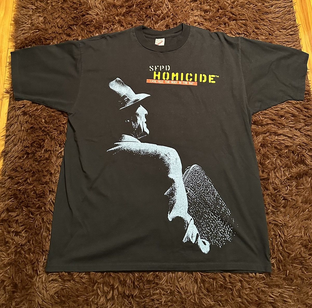 Streetwear × Vintage SFPD Homicide Detective Vintage Black T-Shirt ...