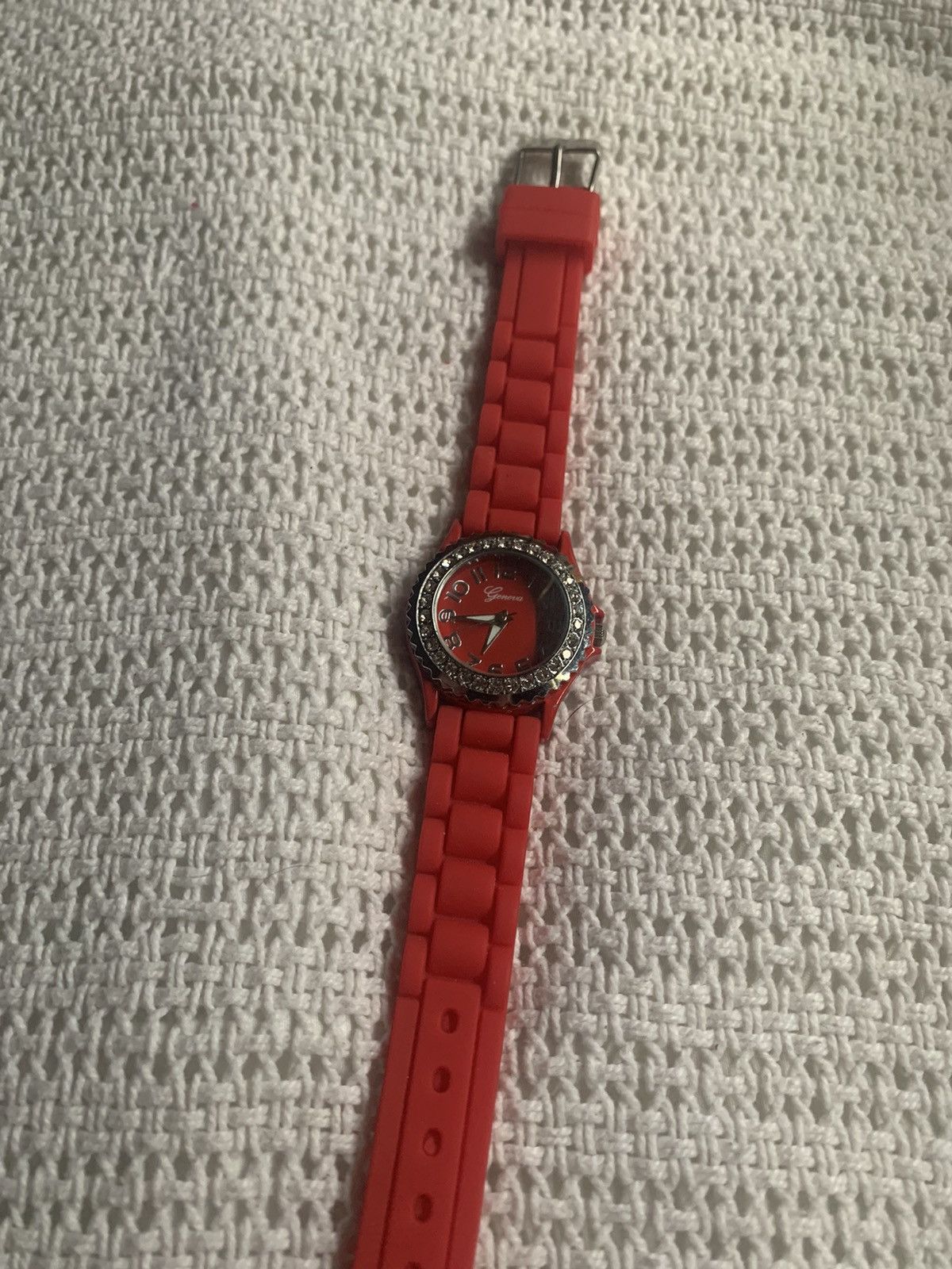 Zurich Swiss Red Geneva Crystal Watch | Grailed
