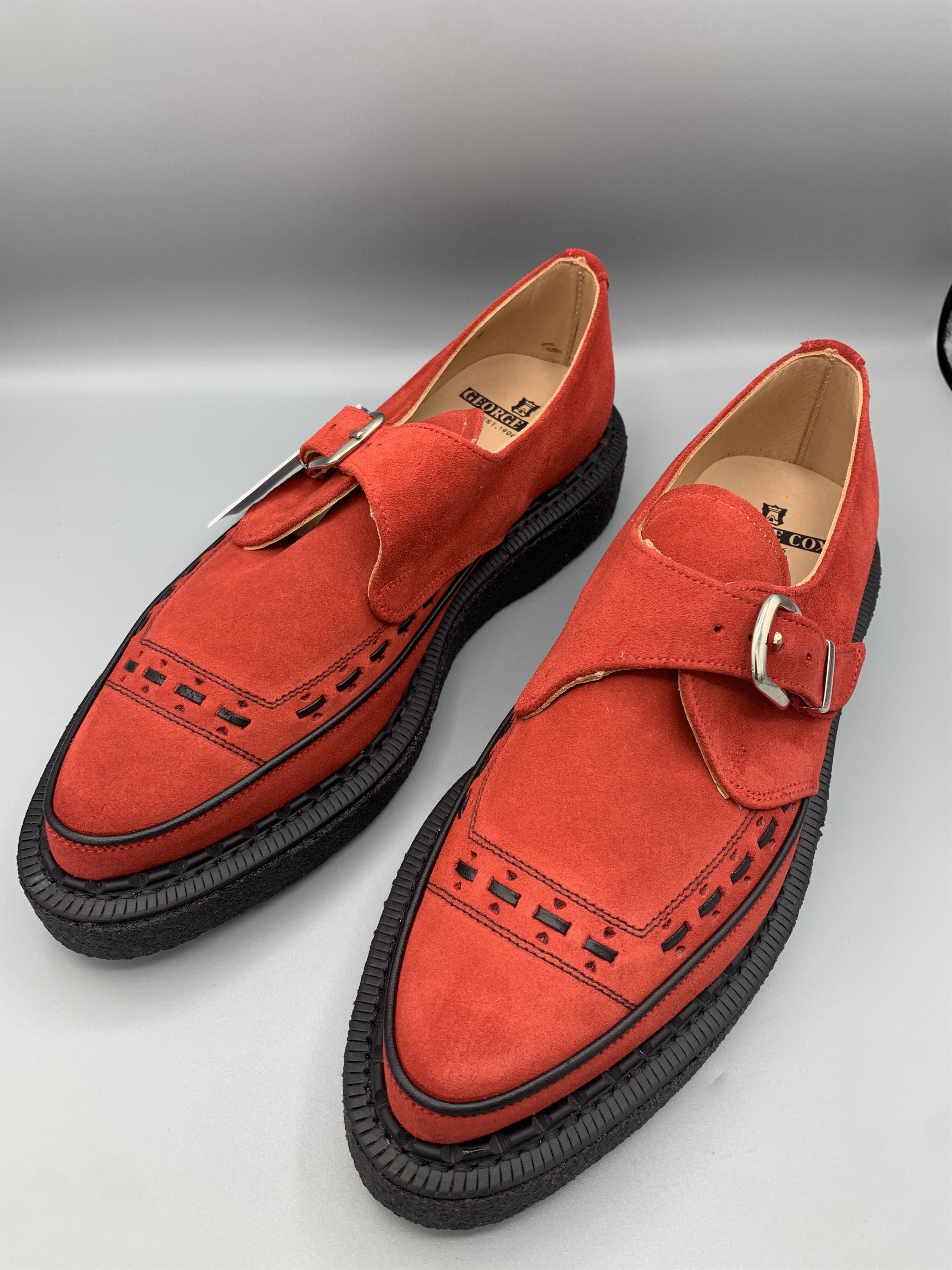 George Cox Diano Monk Pointed Creepers in Suede | Grailed