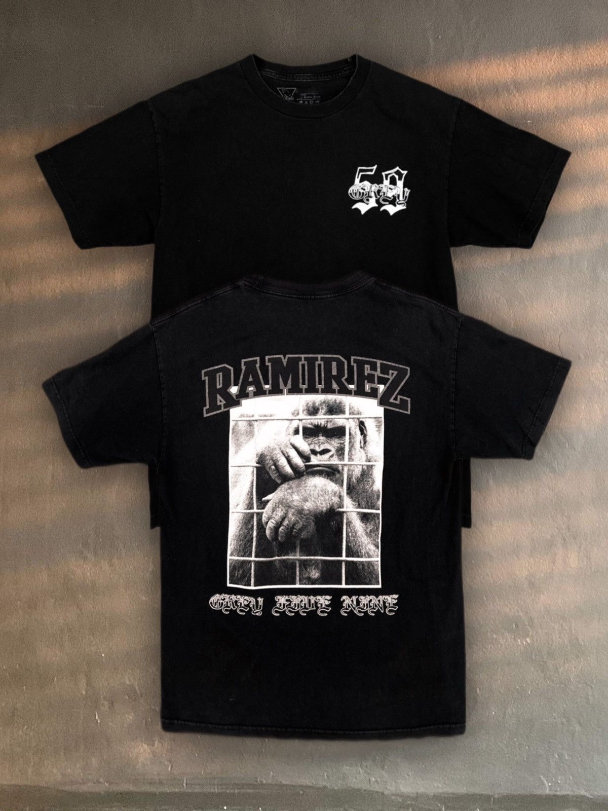 Pouya & $uicideboy$ Merch G59 Records x Ramirez Grey Gorilla Tour Tee ...