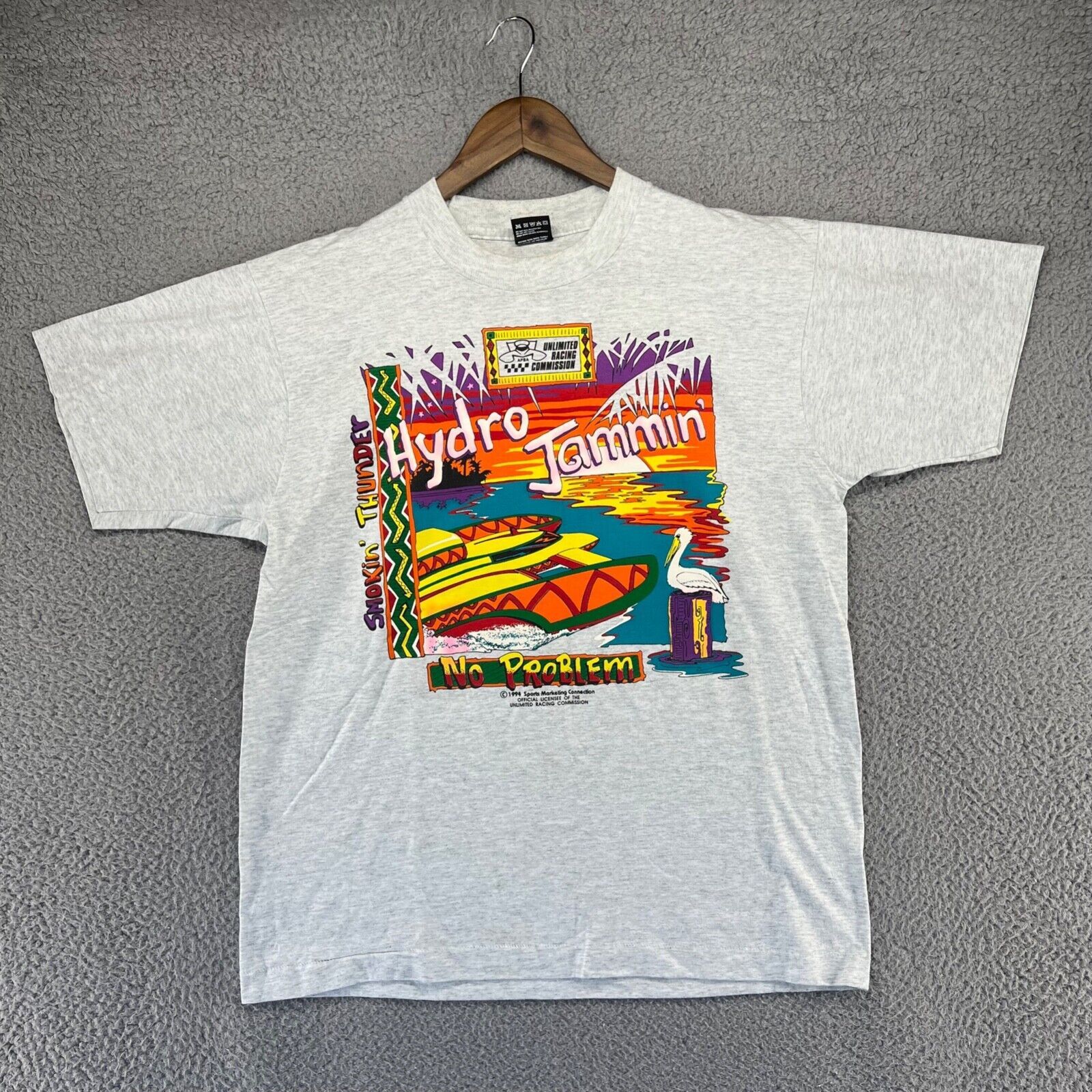 Doublet Vintage Hydro Jammin Racing Shirt Adult Large Gray Graphic ...