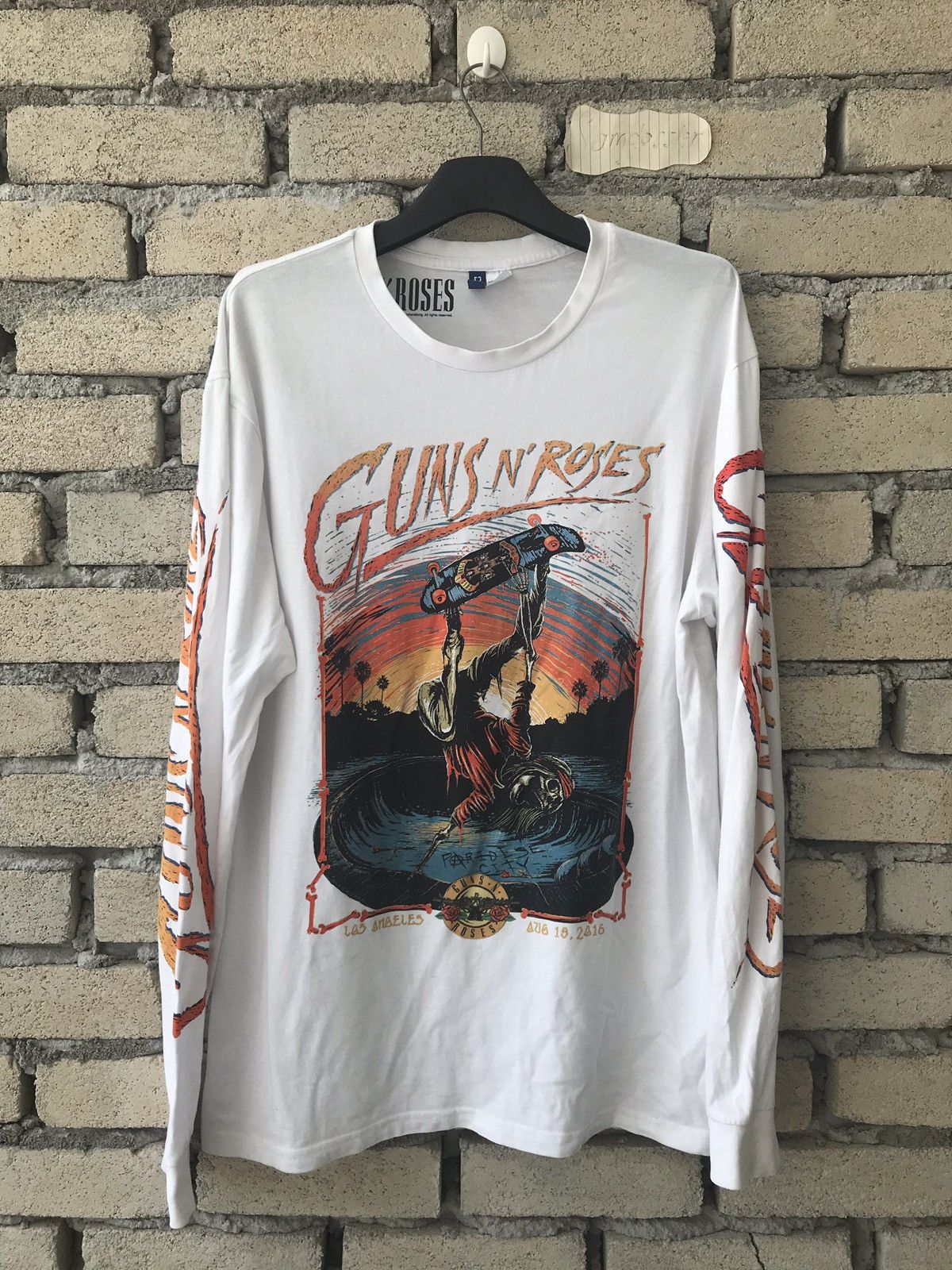 Band Tees × Guns N Roses × Rock Tees Guns N Roses Band Tees Skate Art ...