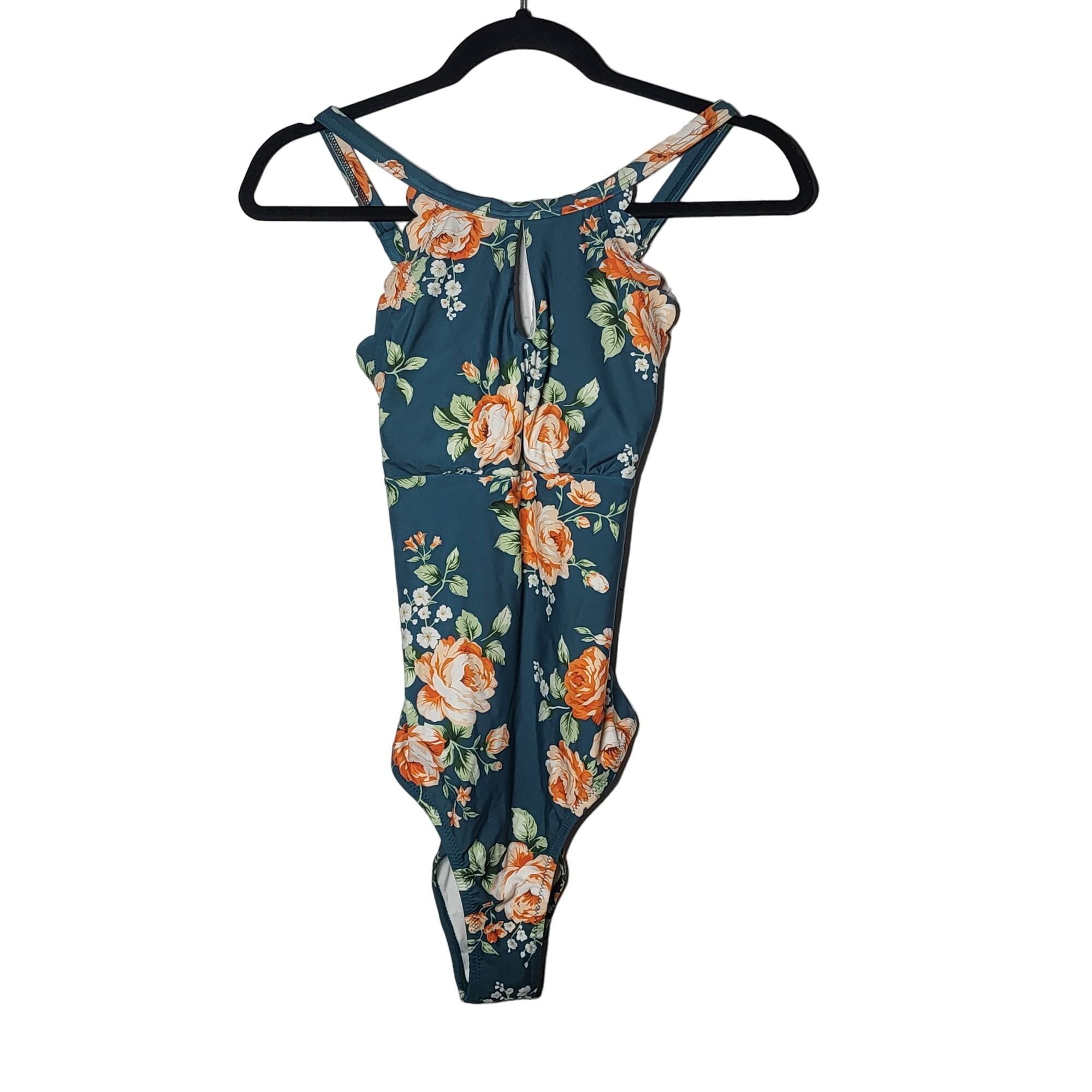 Other Cupshe Women's Floral Scalloped Key Hole One Piece Swimsuit | Grailed