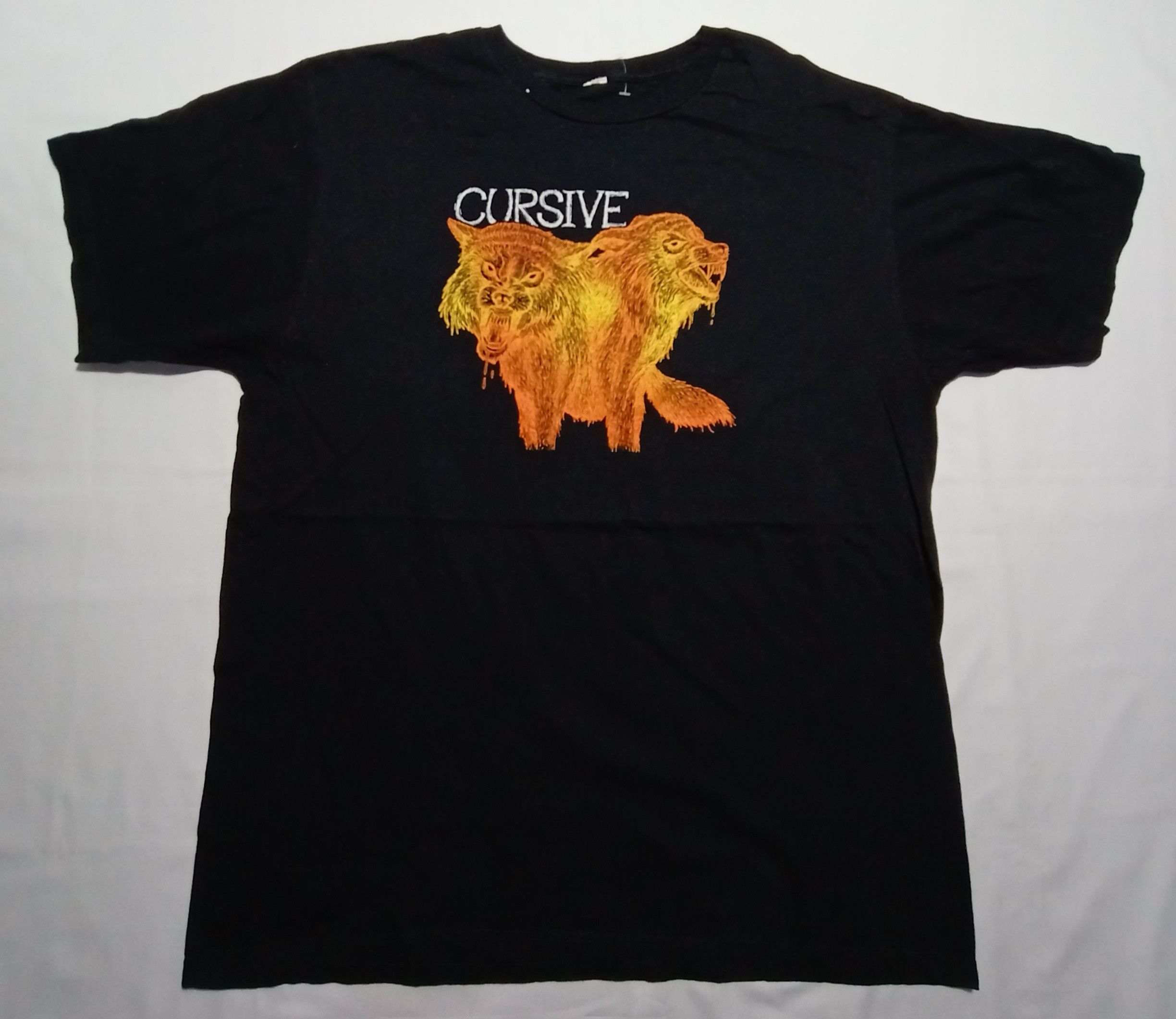 Vintage Cursive Big Wolf Art Tee Band Indie Rock | Grailed