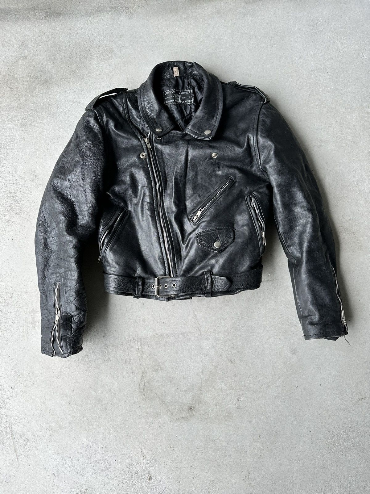 Genuine Leather × Leather Jacket × Vintage 90’s Leather Jacket Ramones ...