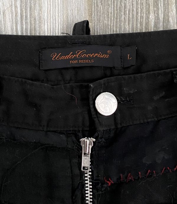 Undercover SS2003 Undercover Scab Ethnic Crust 3D Pocket Cargo Pants ...