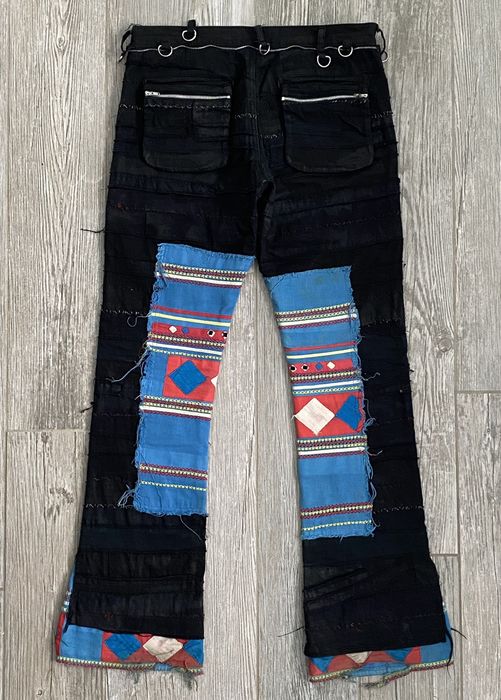 Undercover SS2003 Undercover Scab Ethnic Crust 3D Pocket Cargo Pants ...