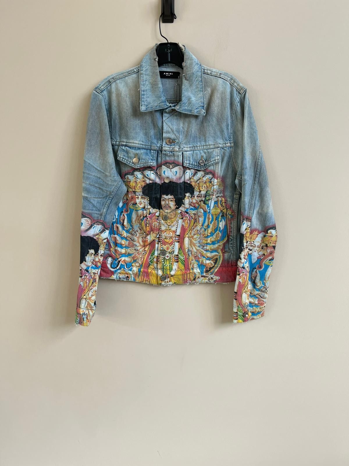 Amiri Jimi Hendrix Trucker Jacket in Bone Indigo | Grailed