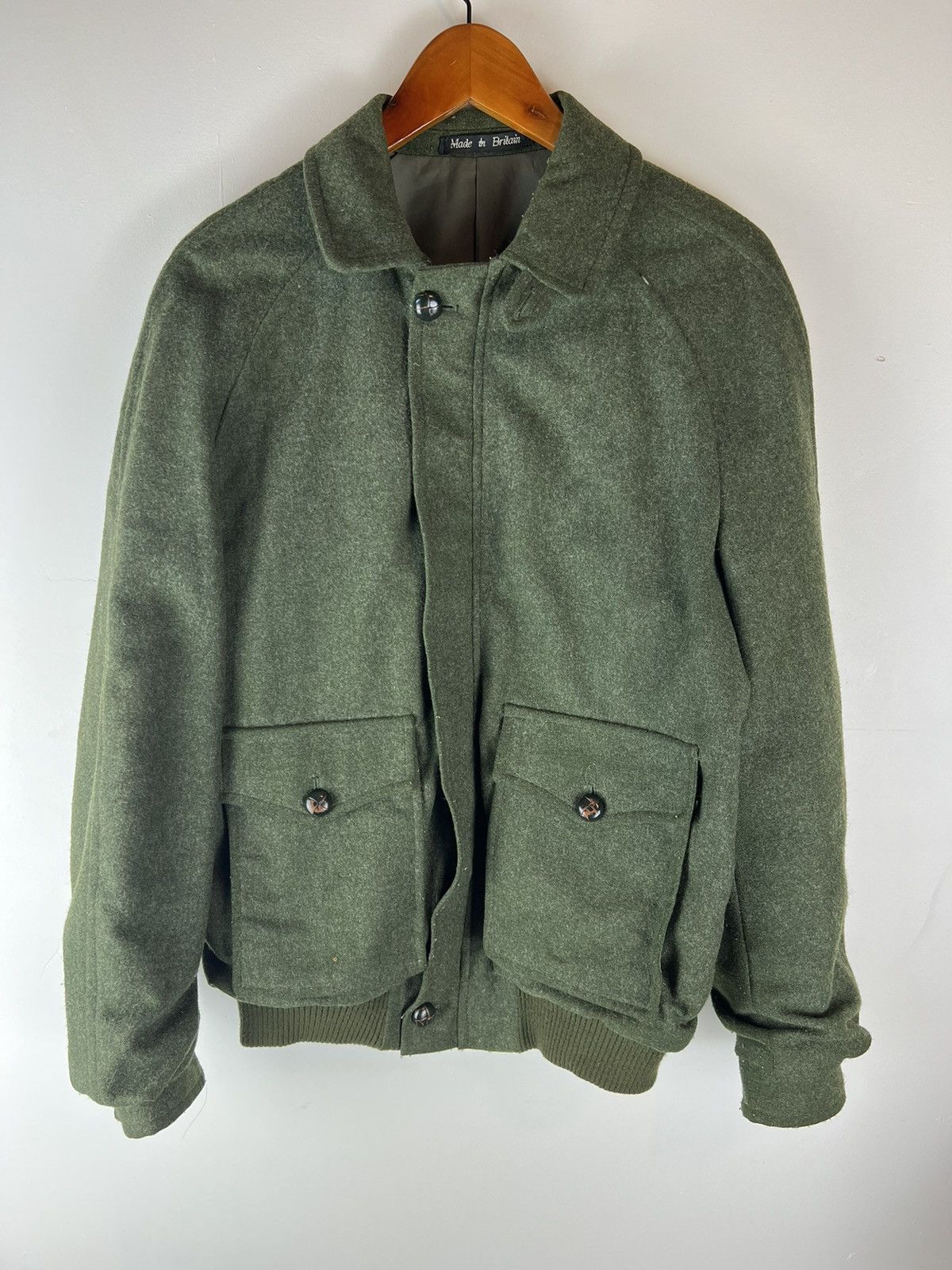 Orvis × Vintage Orvis Bayerischer Loden Green Wool Bomber Jacket | Grailed