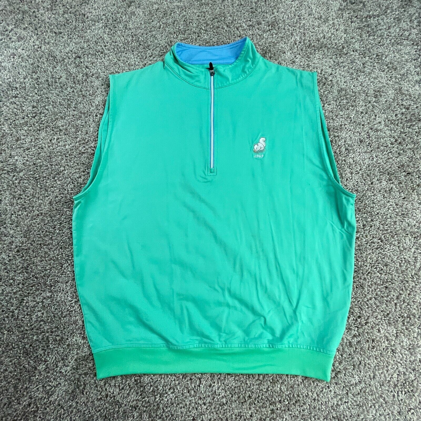 Footjoy FootJoy FJ Vest Adult Large Green Blue Golf Golfer 1/2 Zip ...