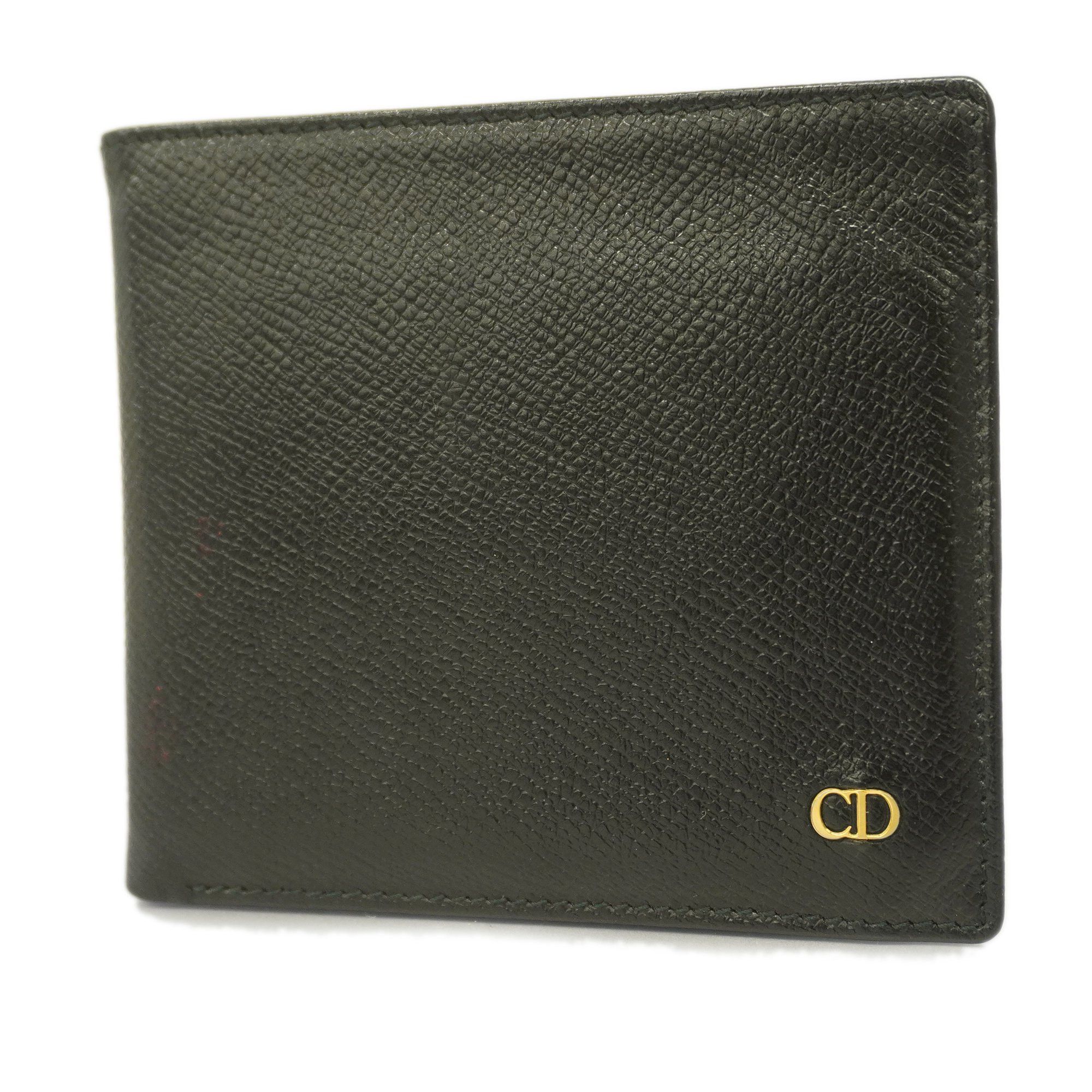 Dior Auth Christian Dior Bi-fold Wallet Men's Leather Black | Grailed