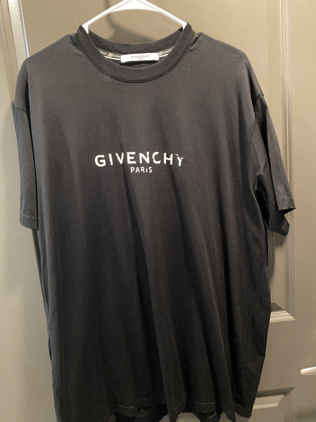 Givenchy Givenchy distressed logo tee black | Grailed