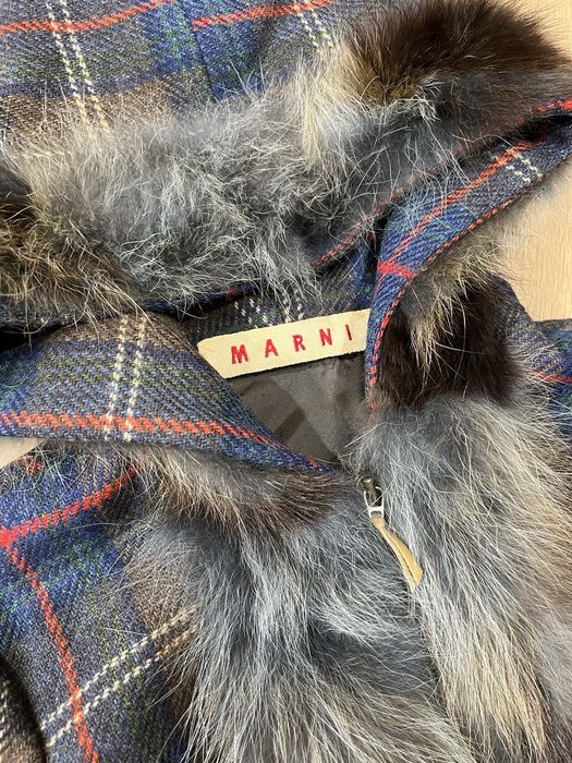 Marni Marni Fox Fur Wool Coat | Grailed