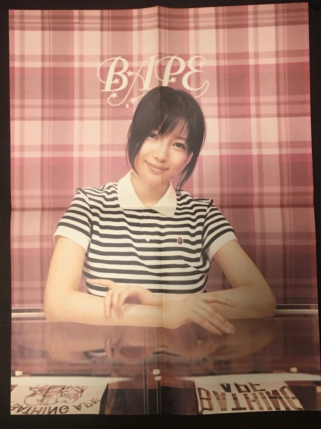 Bape × Nigo BAPE GIRL POSTER Logo Check Plaid A Bathing Ape | Grailed