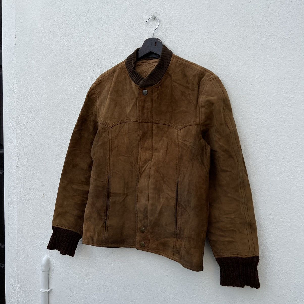 Japanese Brand × Leather Jacket VINTAGE GENUINE LEATHER JACKET ...