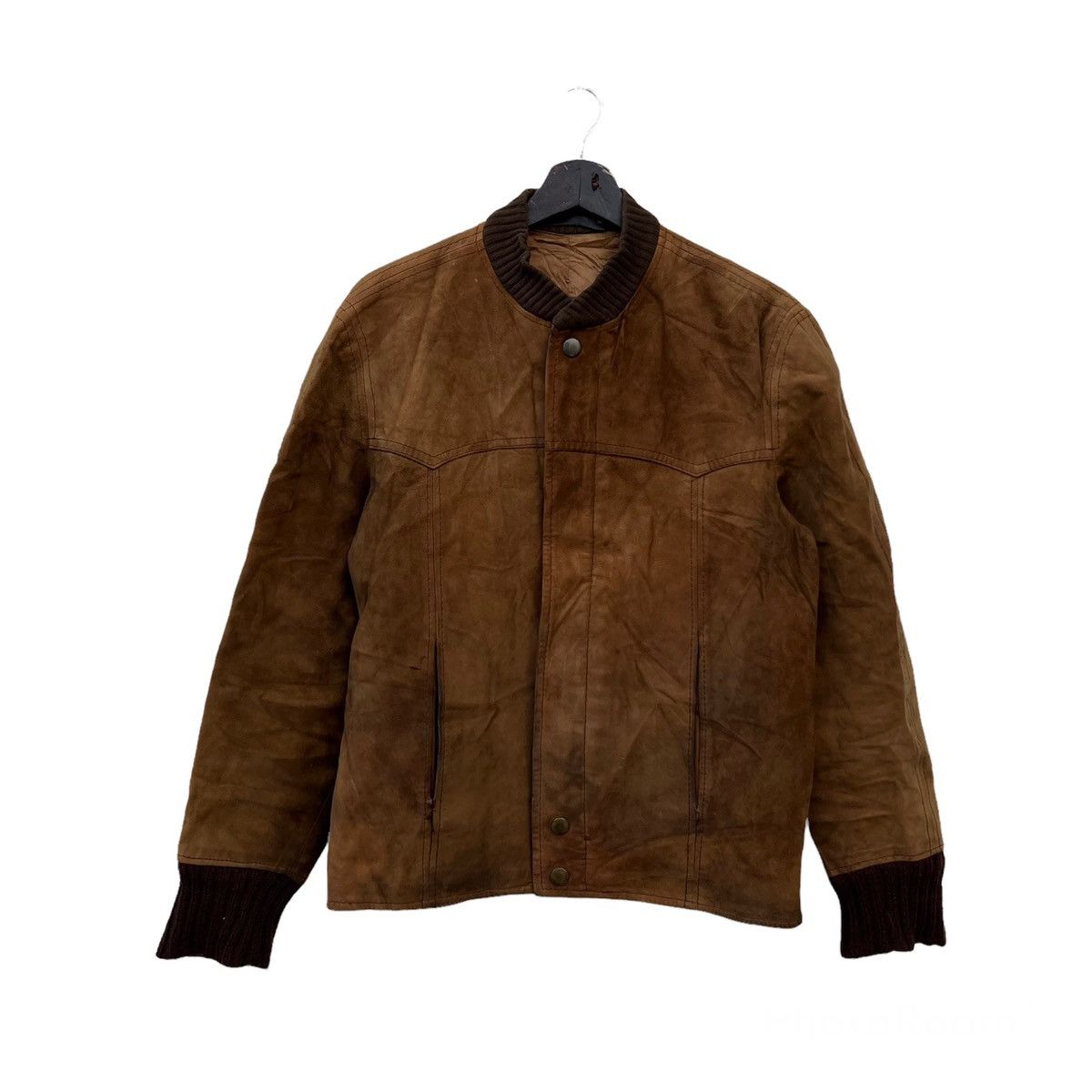 Japanese Brand × Leather Jacket VINTAGE GENUINE LEATHER JACKET ...