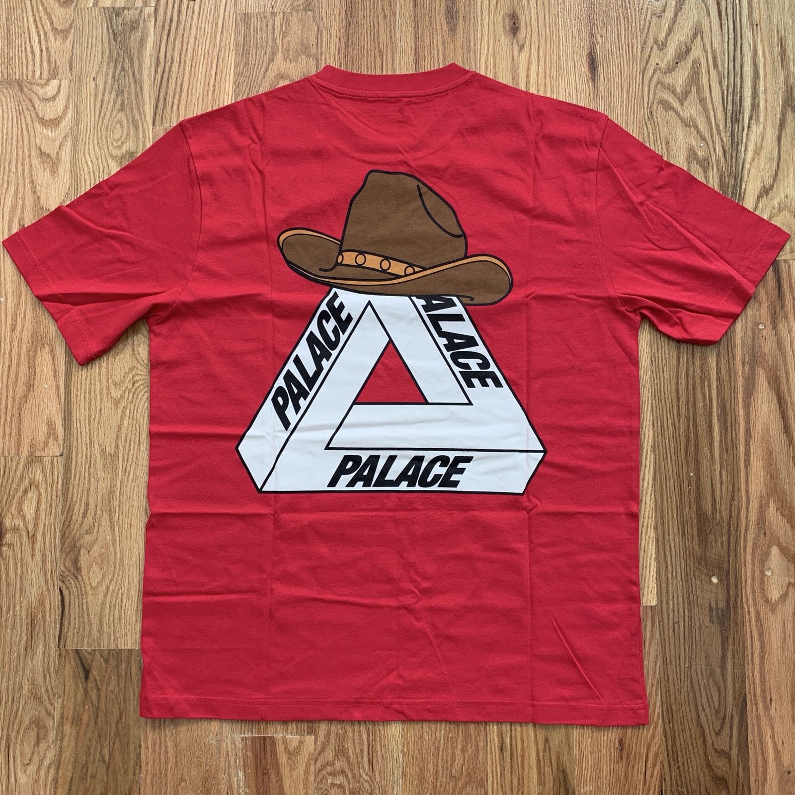 Palace Palace Yee Ha Tee Shirt Red NYC EXCLUSIVE | Grailed