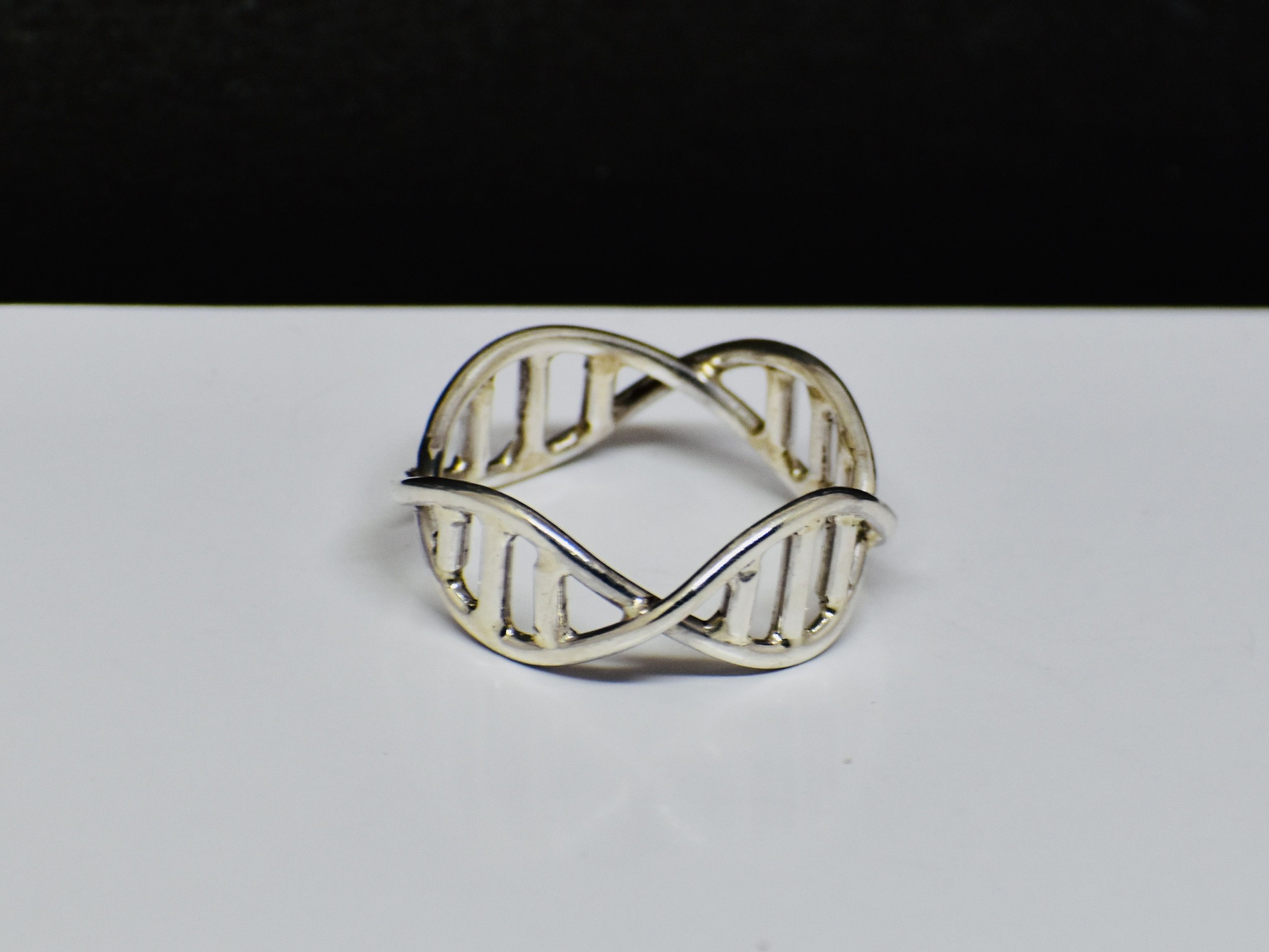 Handmade × Sterling Silver × Vintage Genetics Ring, DNA Ring ...