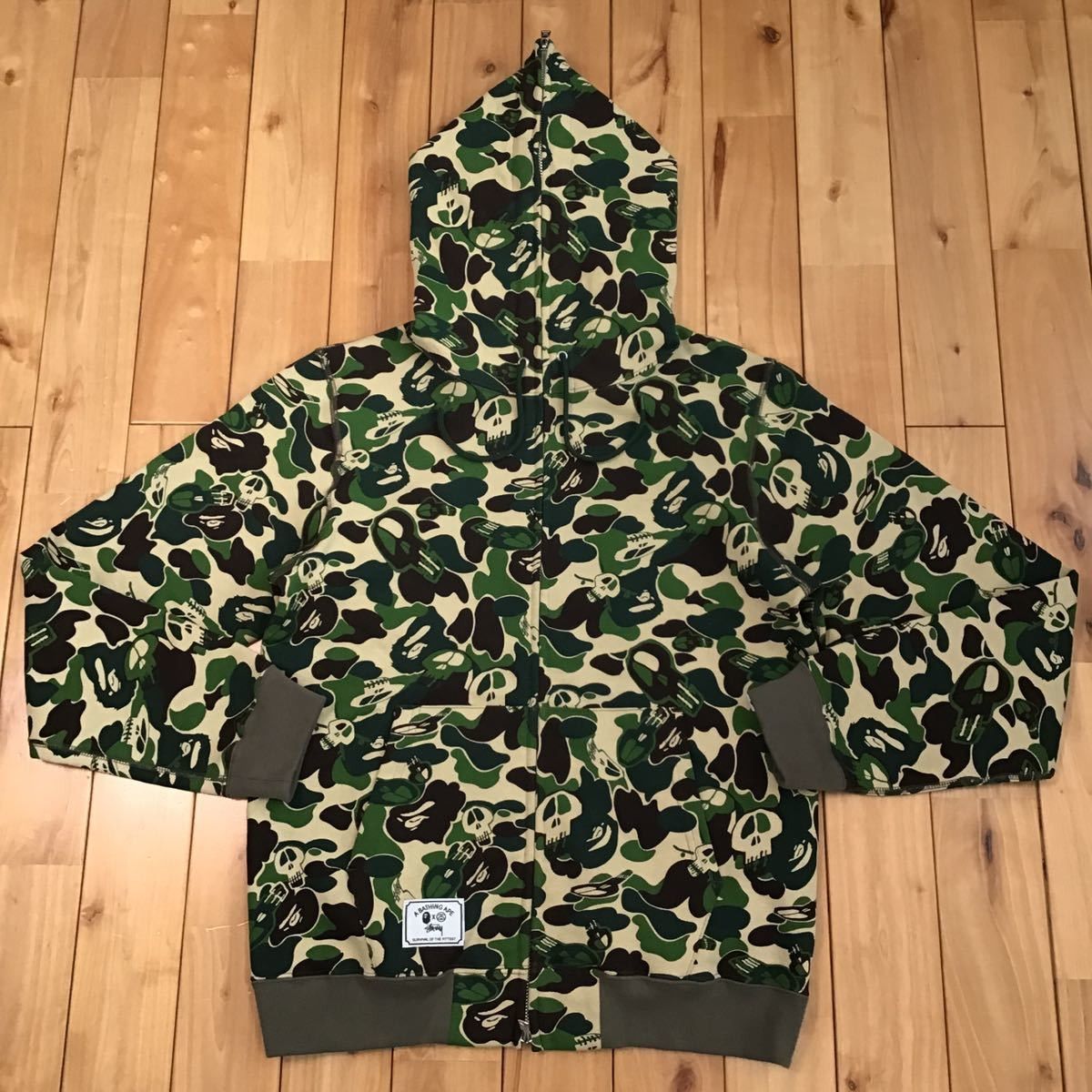 Bape × Stussy BAPE × stussy full zip hoodie skull camo a bathing ape ...