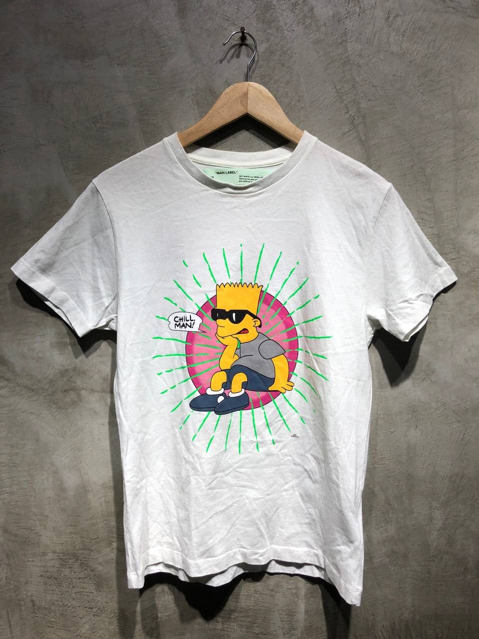 Off White Off White Bart Simpson Chill Man Arrows Tee Grailed