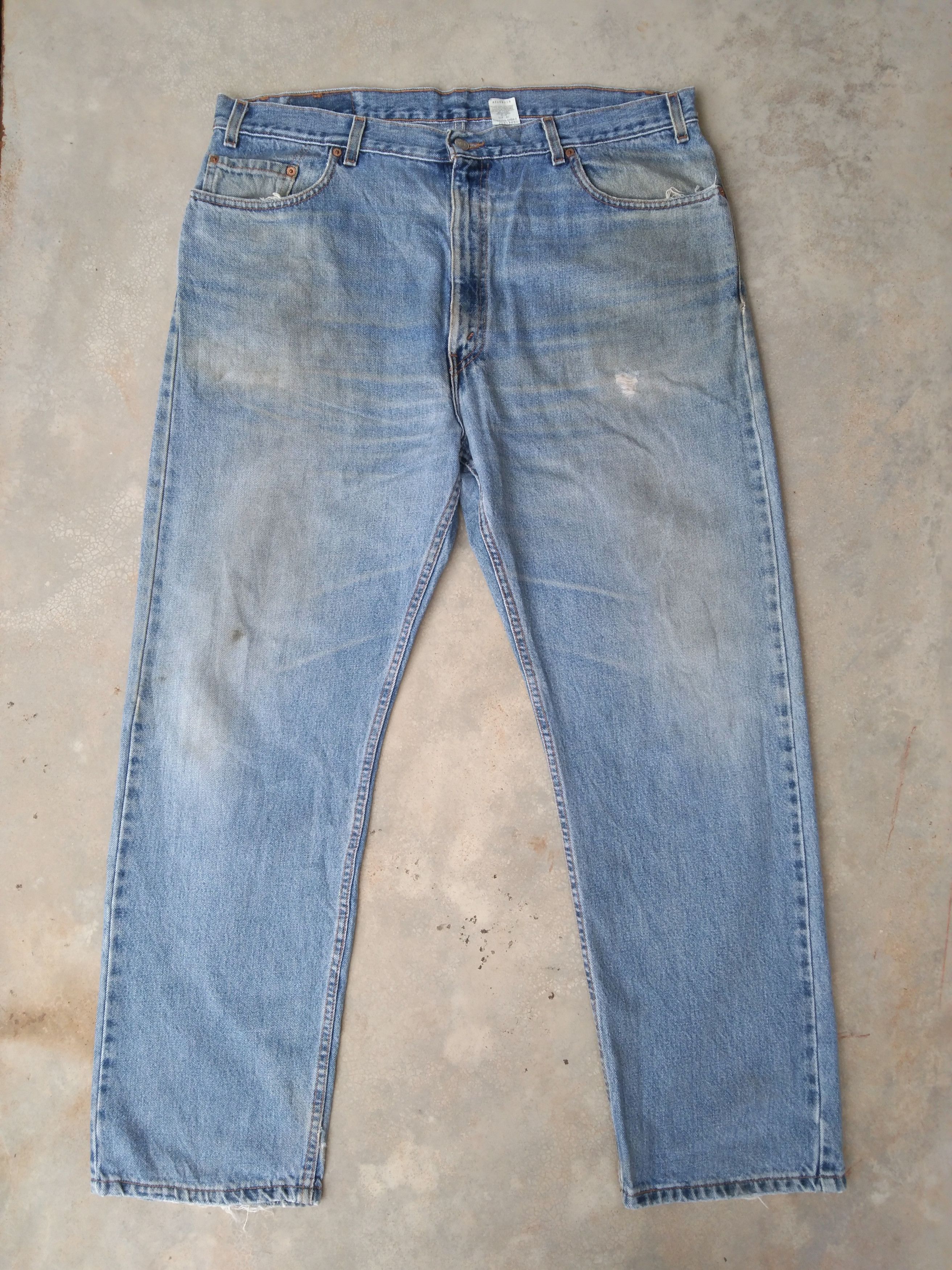 Vintage 90s Vintage Levi's Jeans 505 Made In USA Distressed Denim | Grailed