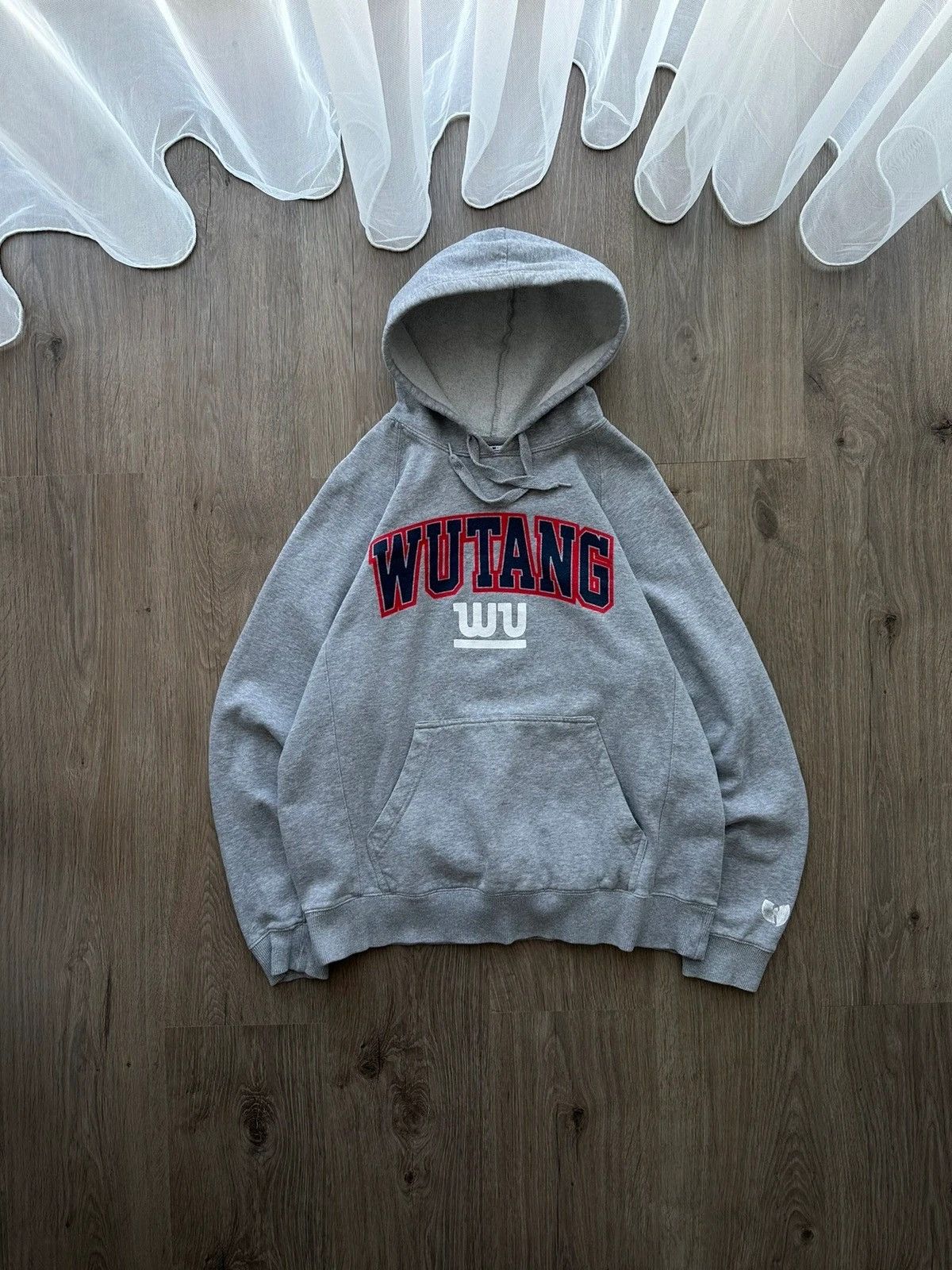 Vintage Vintage Wu-Tang Gray Wu wear Hoodie Center Logo | Grailed