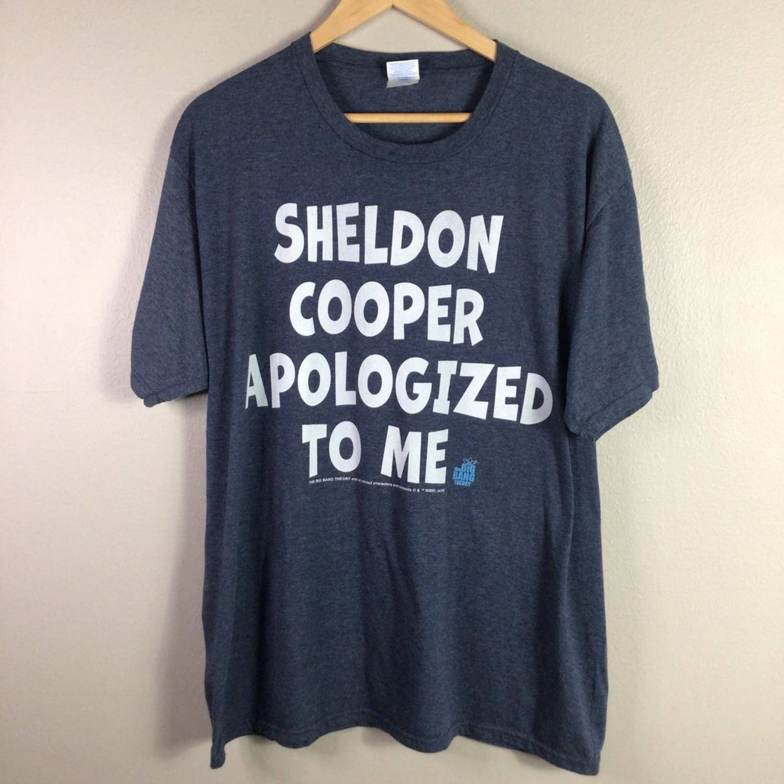 Streetwear The Big Bang Theory Sheldon Cooper T Shirt Navy Blue XL ...