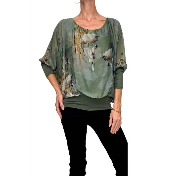 Designer GIGI MODA Daphna Floral Blouse In Olive | Grailed