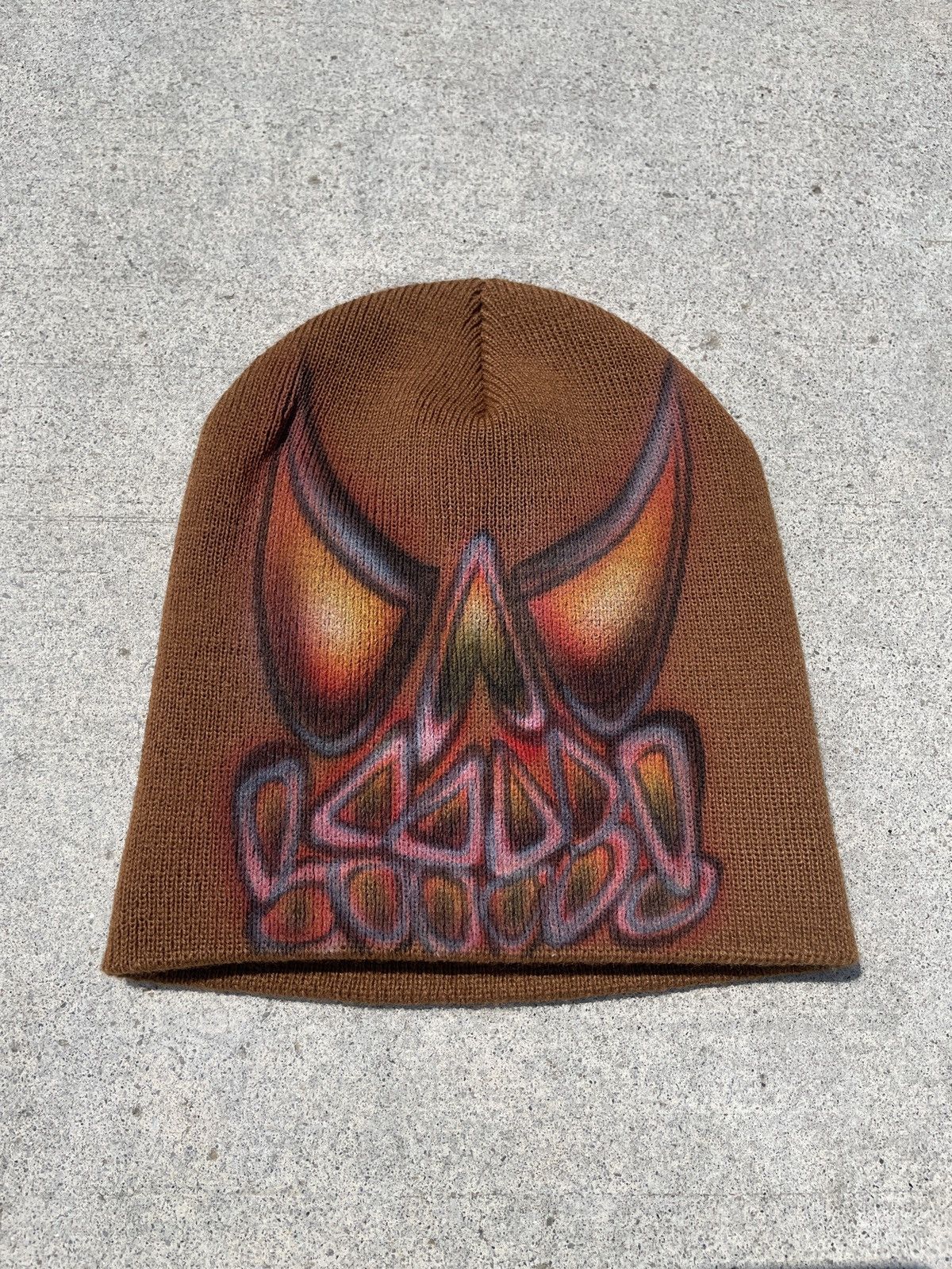 Custom Skull face beanie | Grailed