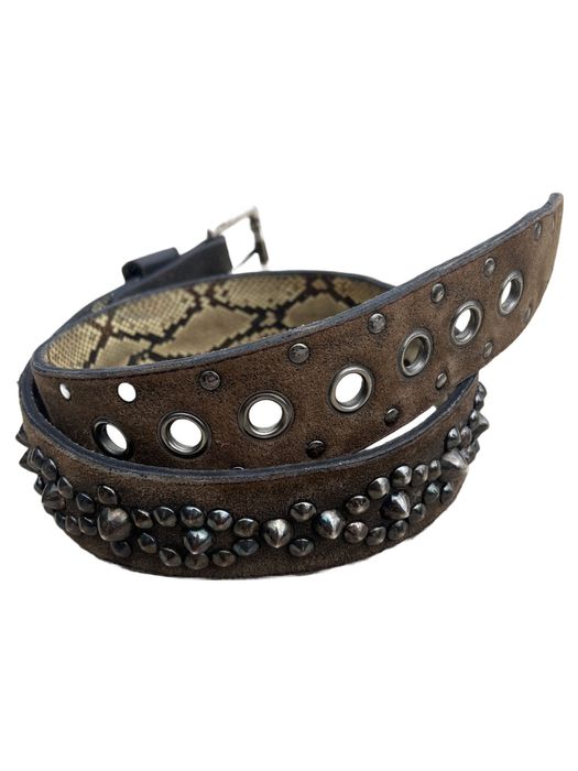 If Six Was Nine kmrii studded snakeskin belt | Grailed