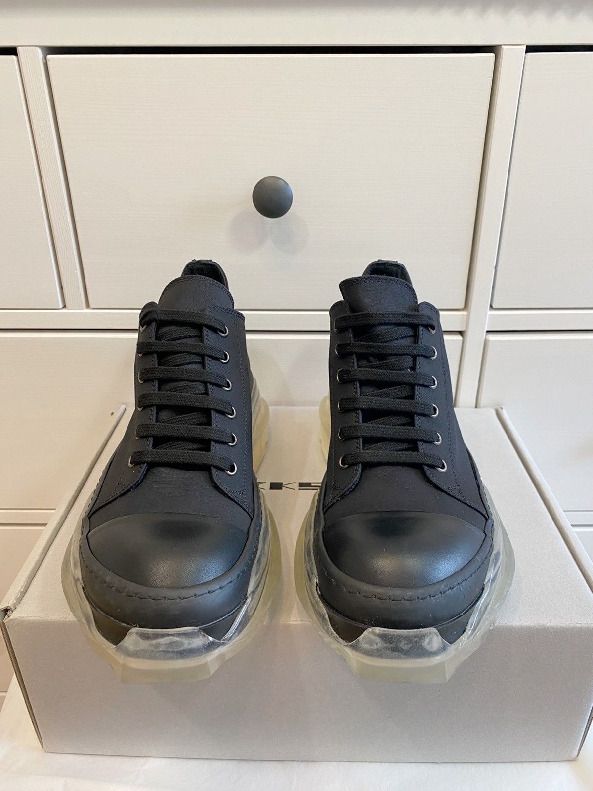Rick Owens × Rick Owens Drkshdw Ramones Abstract Clear Sole | Grailed