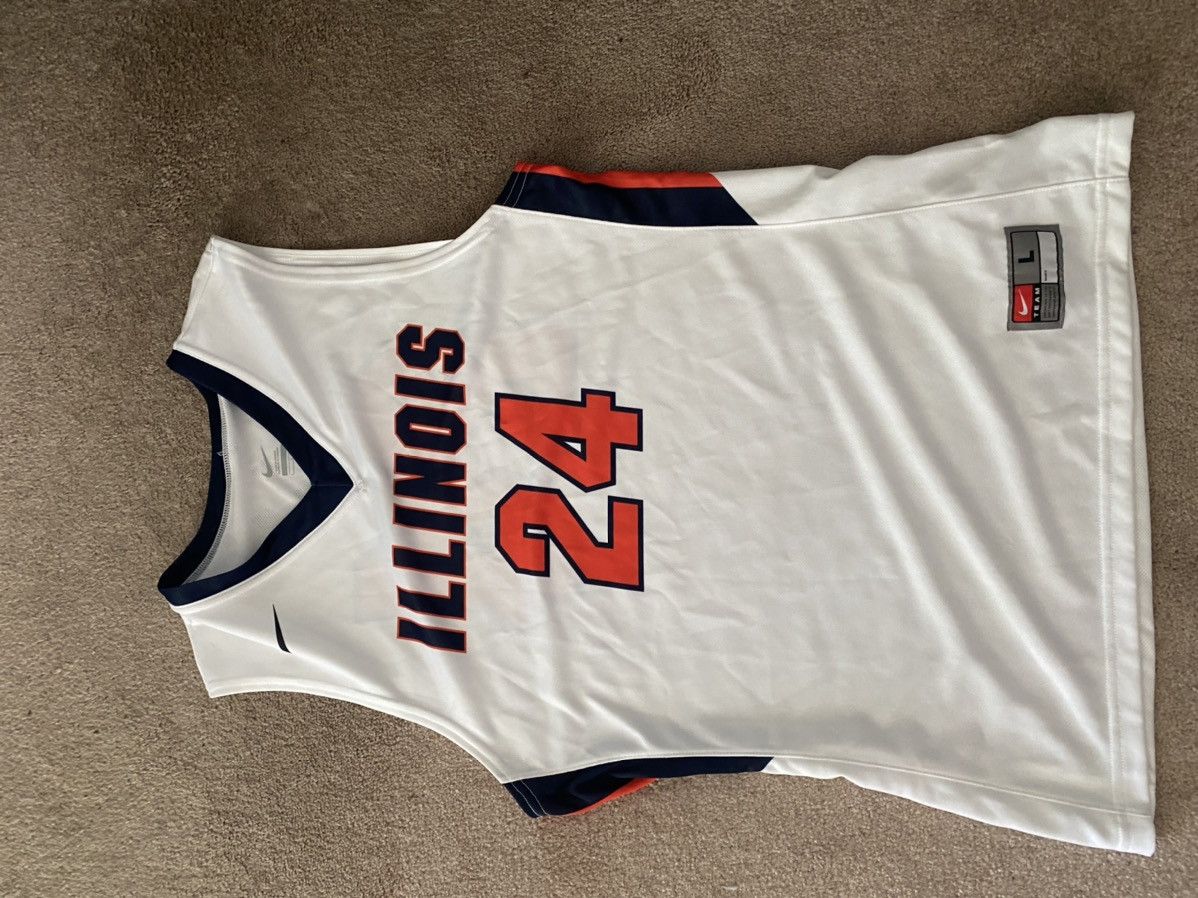 Nike Authentic Nike Illinois Fighting Illini Basketball Jersey Lg | Grailed