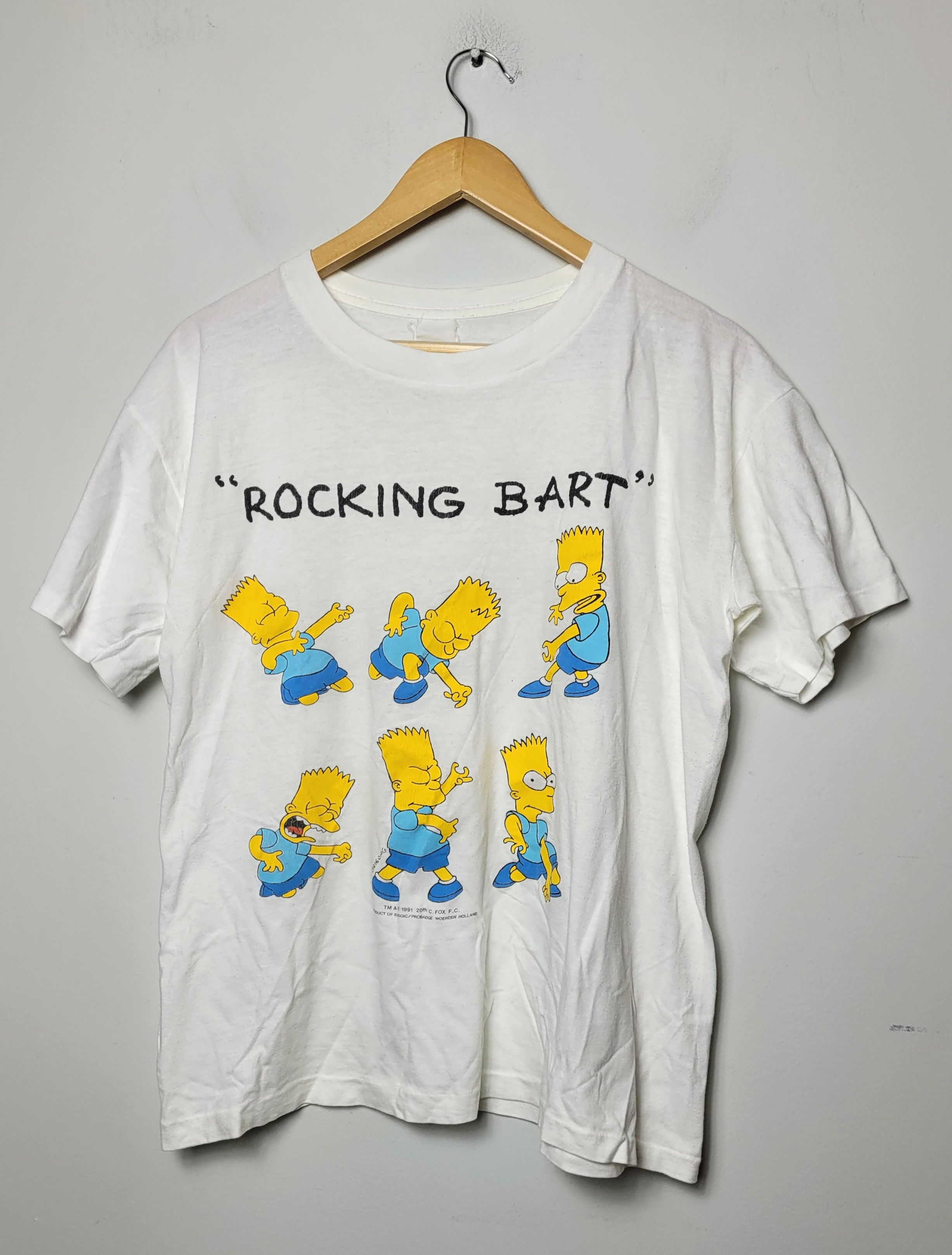 Vintage The Simpsons 1991 Rocking Bart rare t-shirt | Grailed