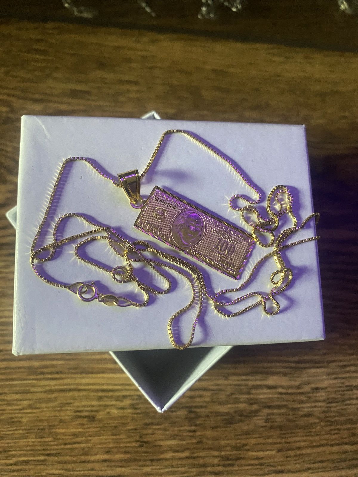 Supreme Rare Supreme 100 Dollar Bill Chain Necklace | Grailed