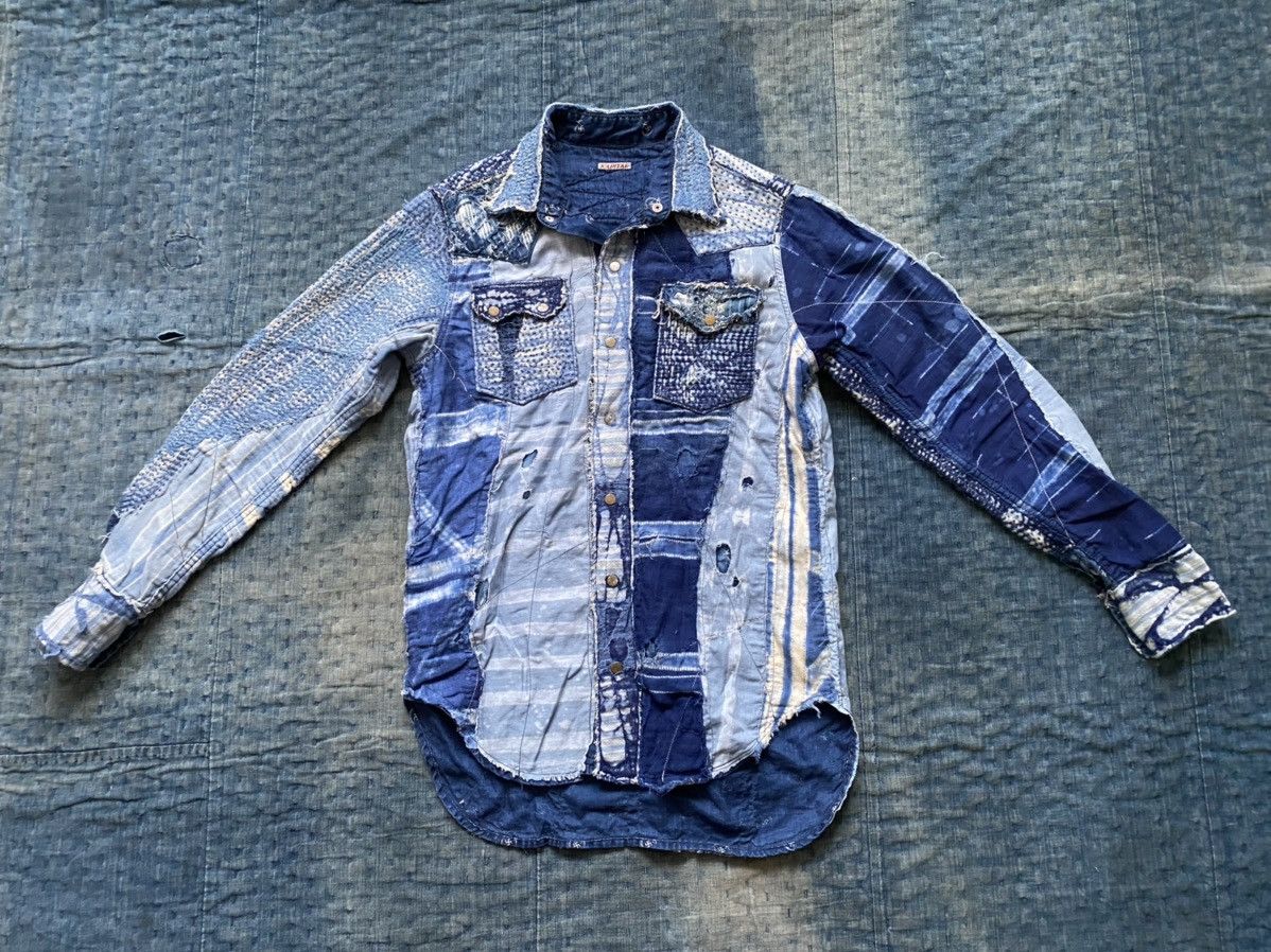 Kapital × Kapital Kountry Kapital African boro indigo patchwork western shirt kountry | Grailed