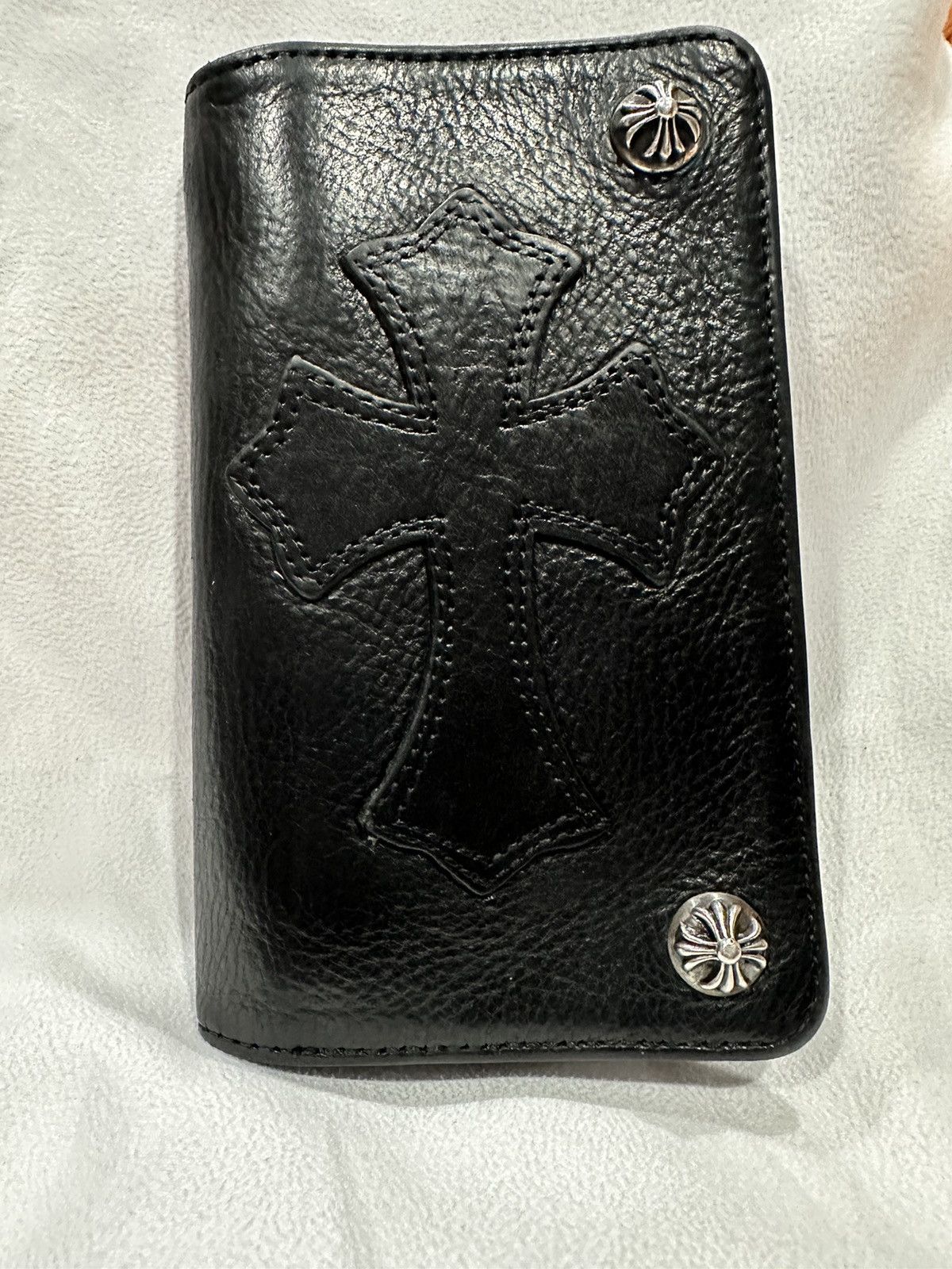 Chrome Hearts Chrome Hearts Leather Cross wallet | Grailed