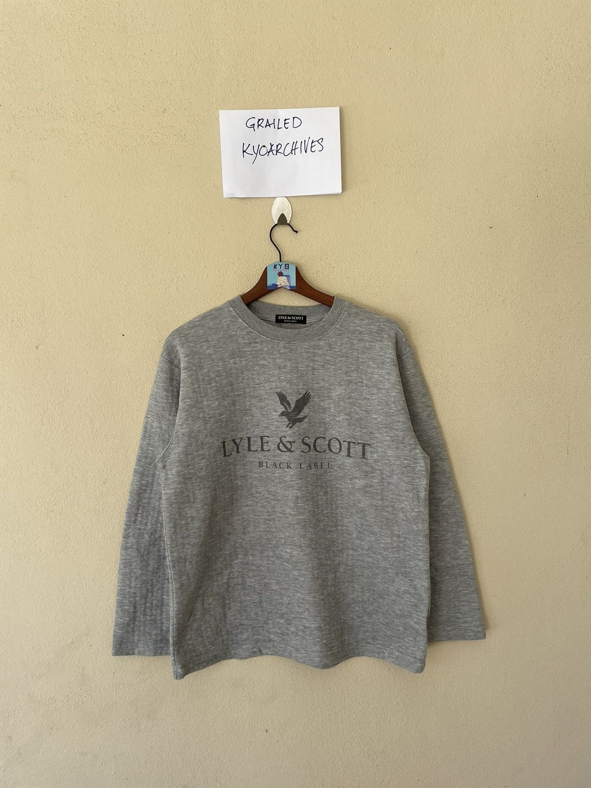 Lyle & Scott × Streetwear LYLE & SCOTT BLACK LABEL BIG LOGO SWEATSHIRT ...