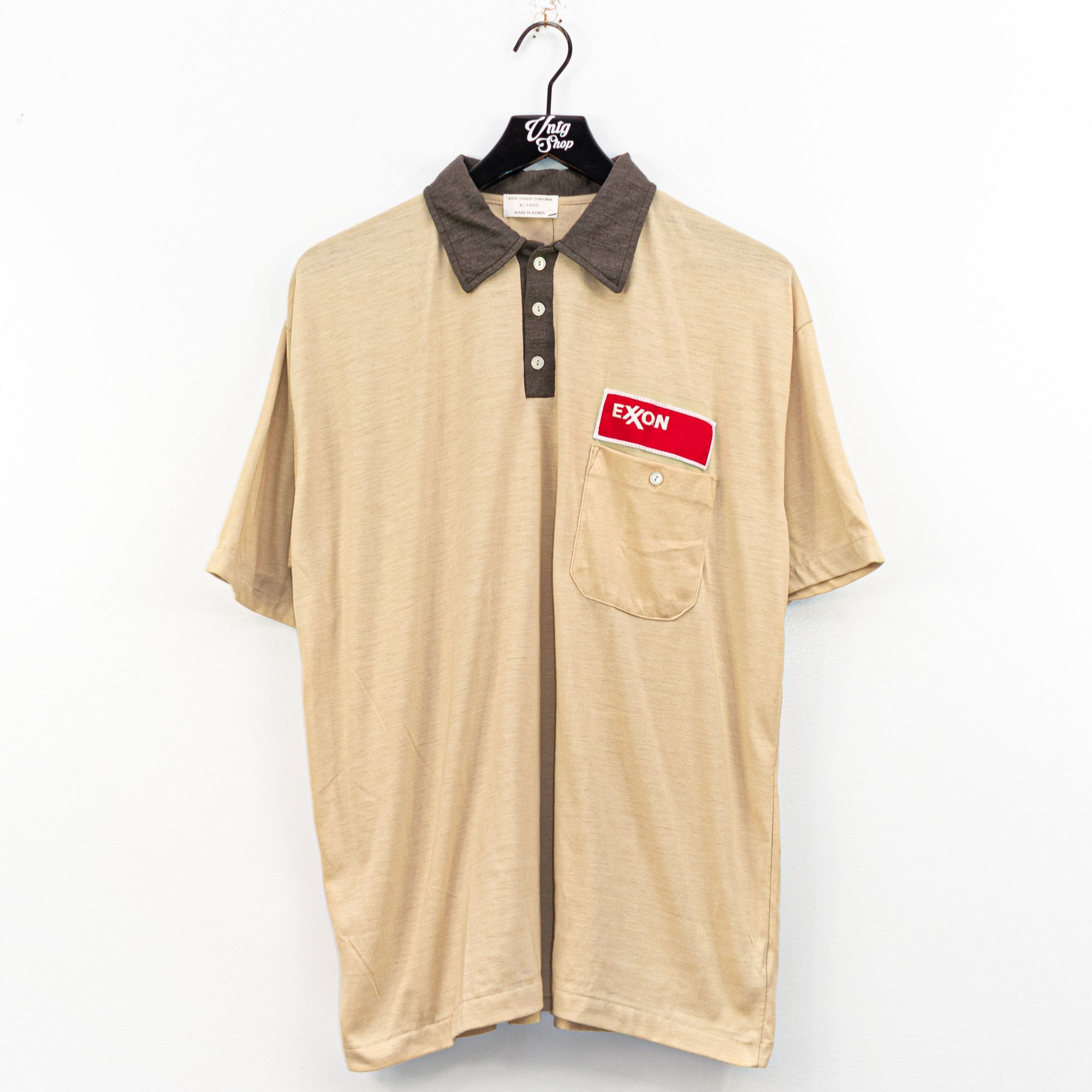 Vintage Vintage 80s Exxon Gasoline Uniform Work Polo Shirt | Grailed
